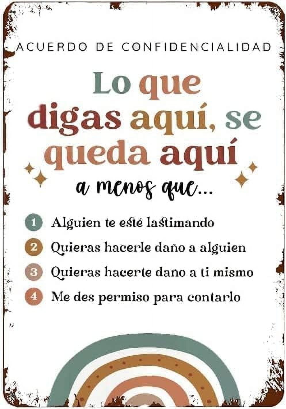 Spanish Confidentiality Agreement What You Say Here Stays In Here ...