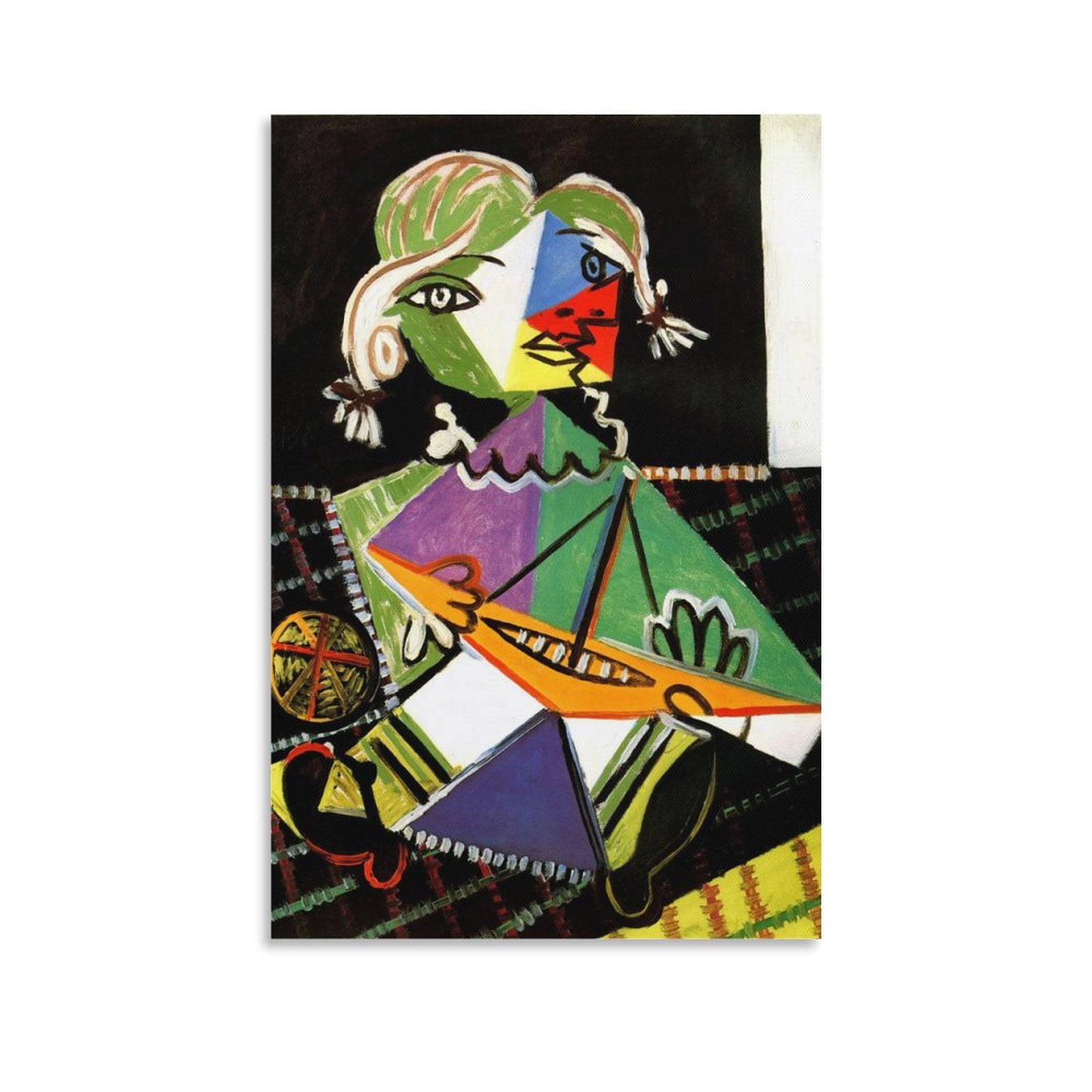 Spanish Cubist Painter Pablo Picasso The Girl in The Boat Poster Wall ...