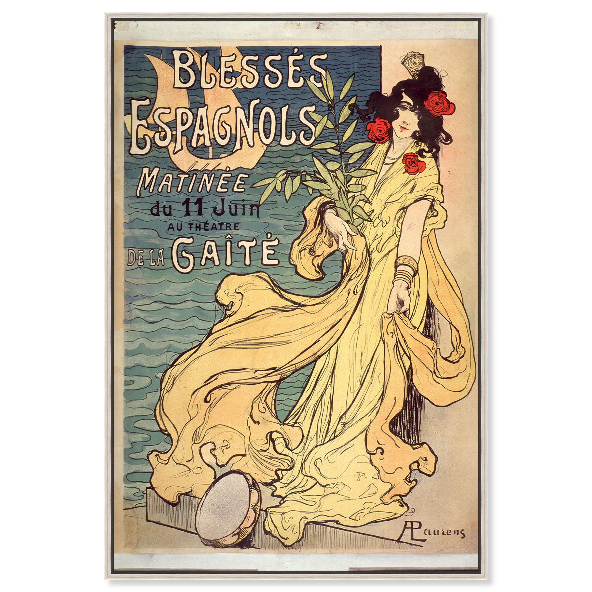Spanish Dance Canvas Art Collector Poster by Art Remedy, Silver Frame ...