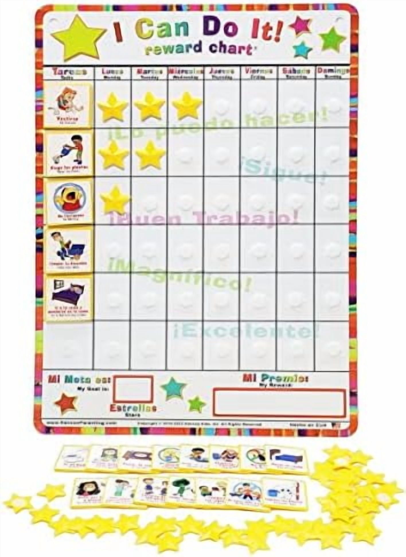 Spanish English “I Can Do It” Reward and Responsibility Chart, 11 X 15. ...