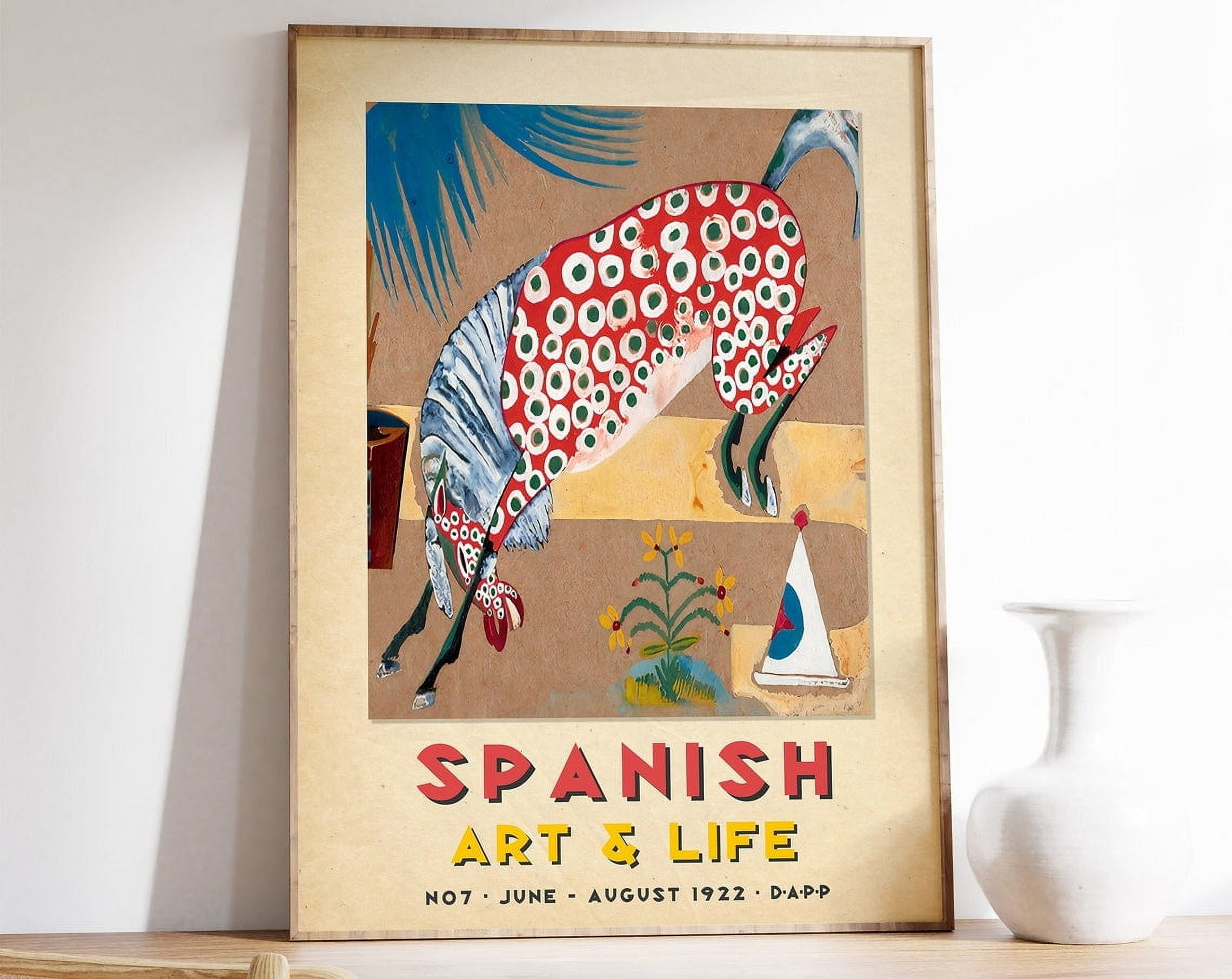 Spanish Exhibition Art Poster, Spanish Print, Floral Print, Vintage ...