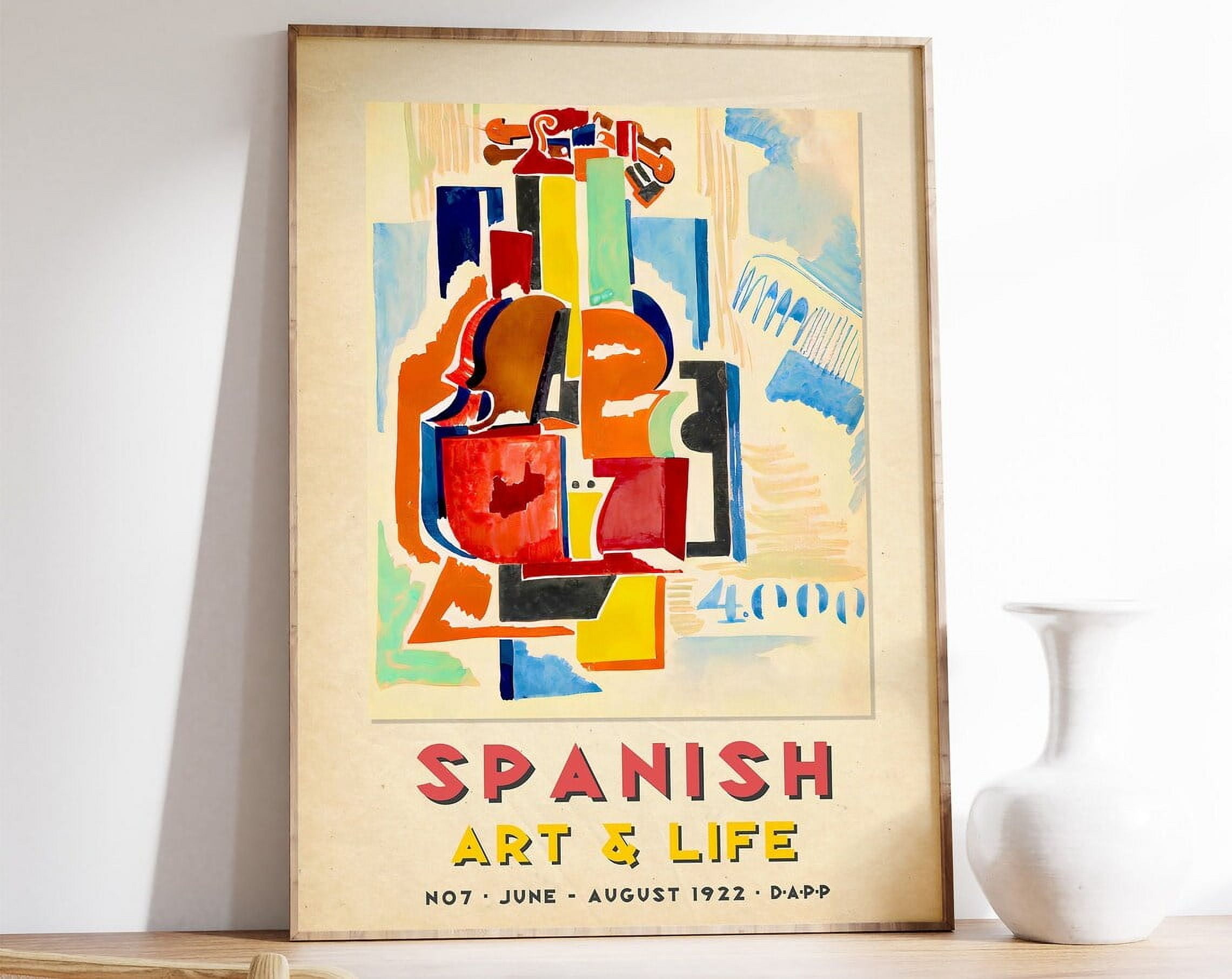 Spanish Exhibition Art Poster, Spanish Print, Floral Print, Vintage ...