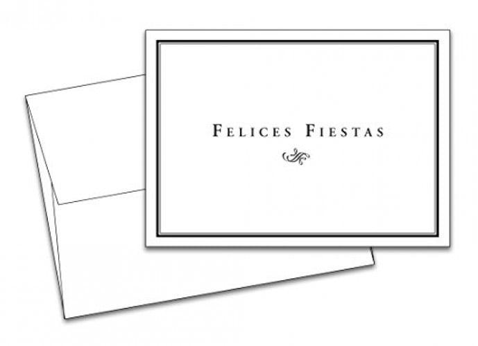 Spanish "Felices Fiestas - Happy Holiday" Note Cards & Envelopes (This ...