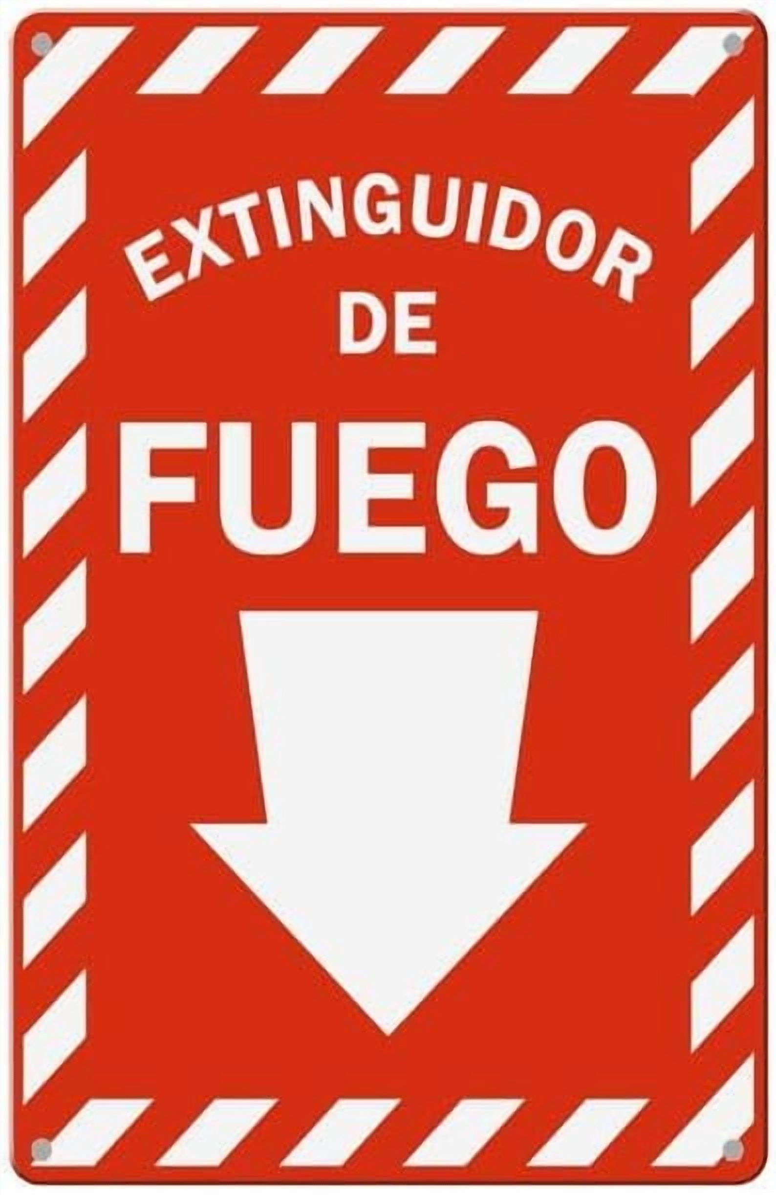 Spanish Fire Extinguisher Sign Metal Aluminum Tin Sign Uv Protected And ...