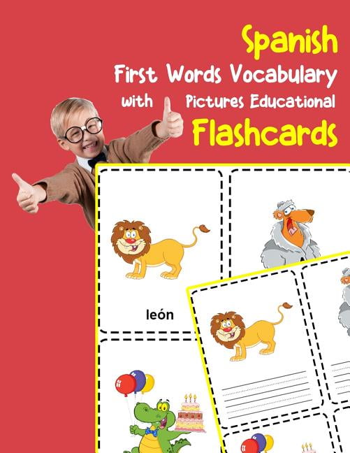 Spanish First Words Vocabulary with Pictures Educational Flashcards ...