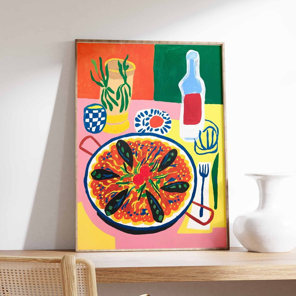 Spanish Food Poster, Pella Poster, Spanish Poster, Dinner Table Food ...