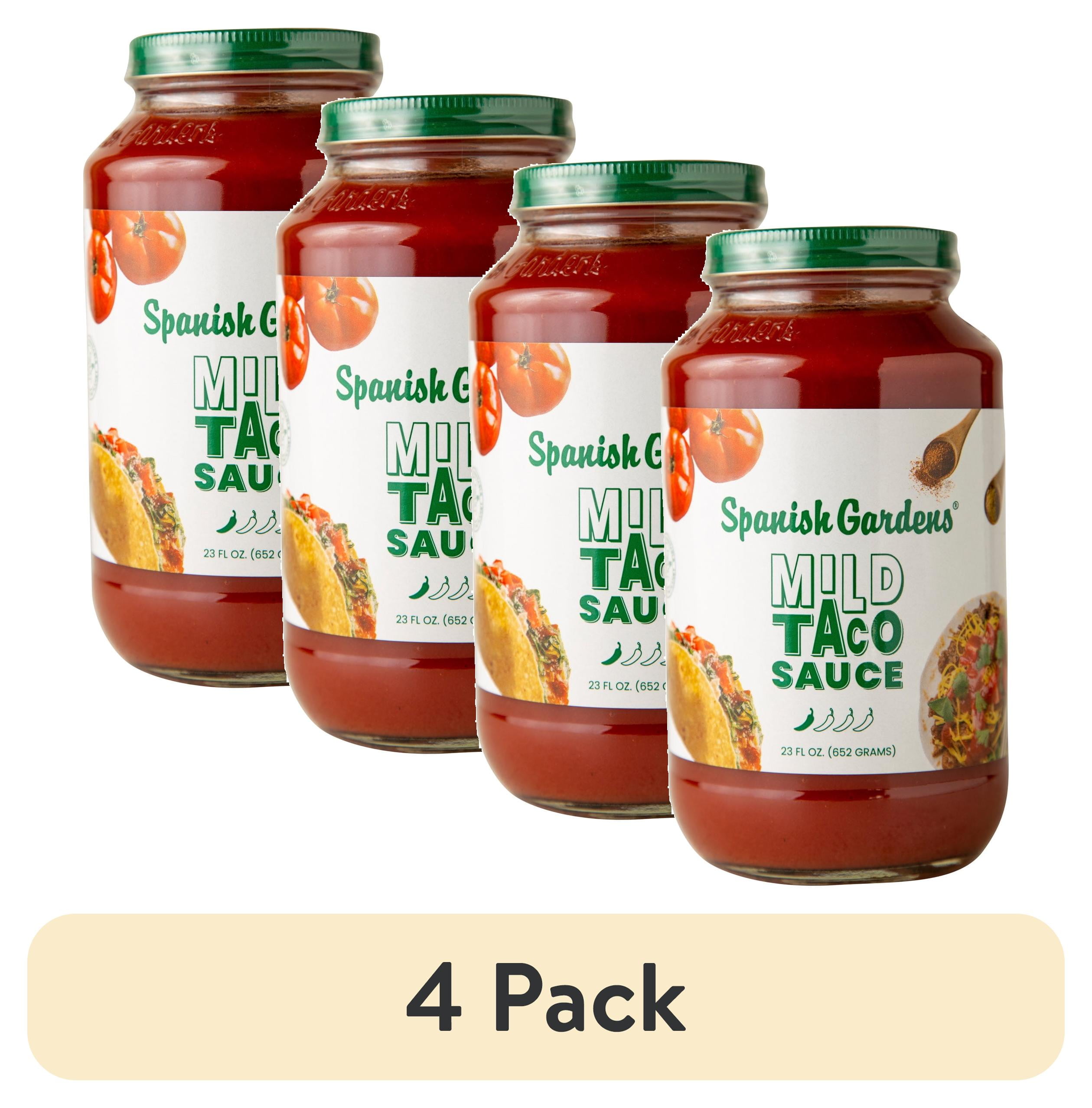 (4 pack) Spanish Gardens Taco Sauce, Mild, 23 oz (Liquids) (Shelf ...