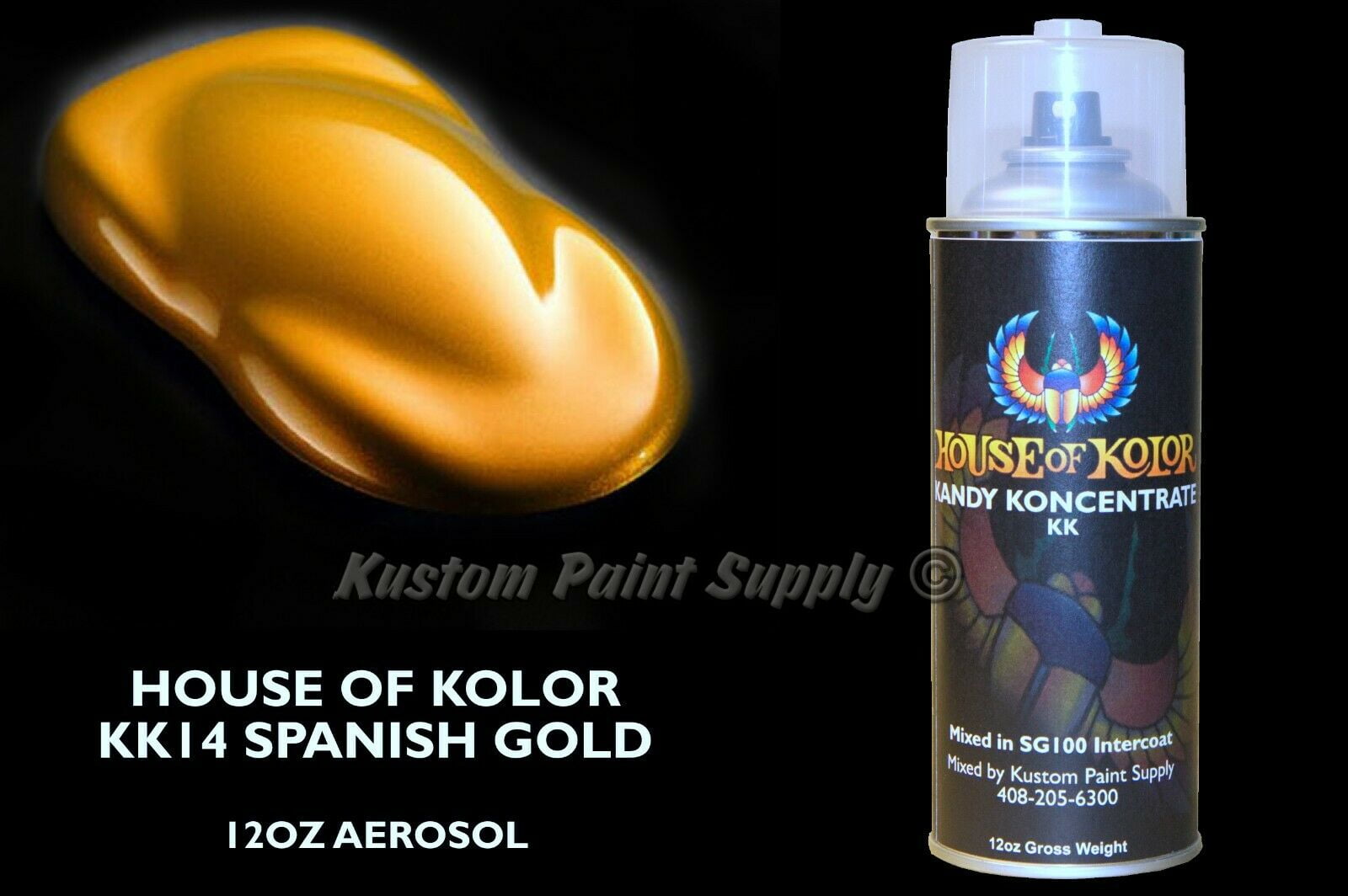 Spanish Gold KK14 House of Kolor 12oz Aerosol Can Kandy Kosmic Kolor ...