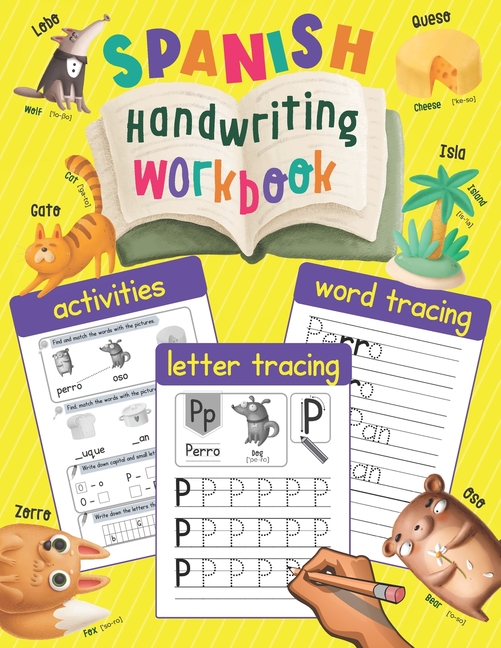 Spanish Handwriting Workbook: Writing Practice with Illustrations ...