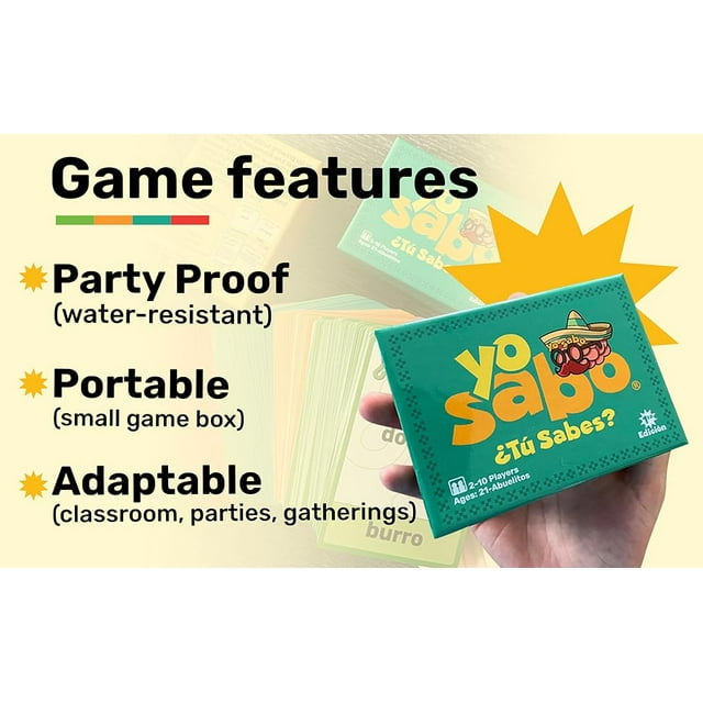 Yo Sabo Spanish Language Learning Card Game - Fun Family Entertainment ...