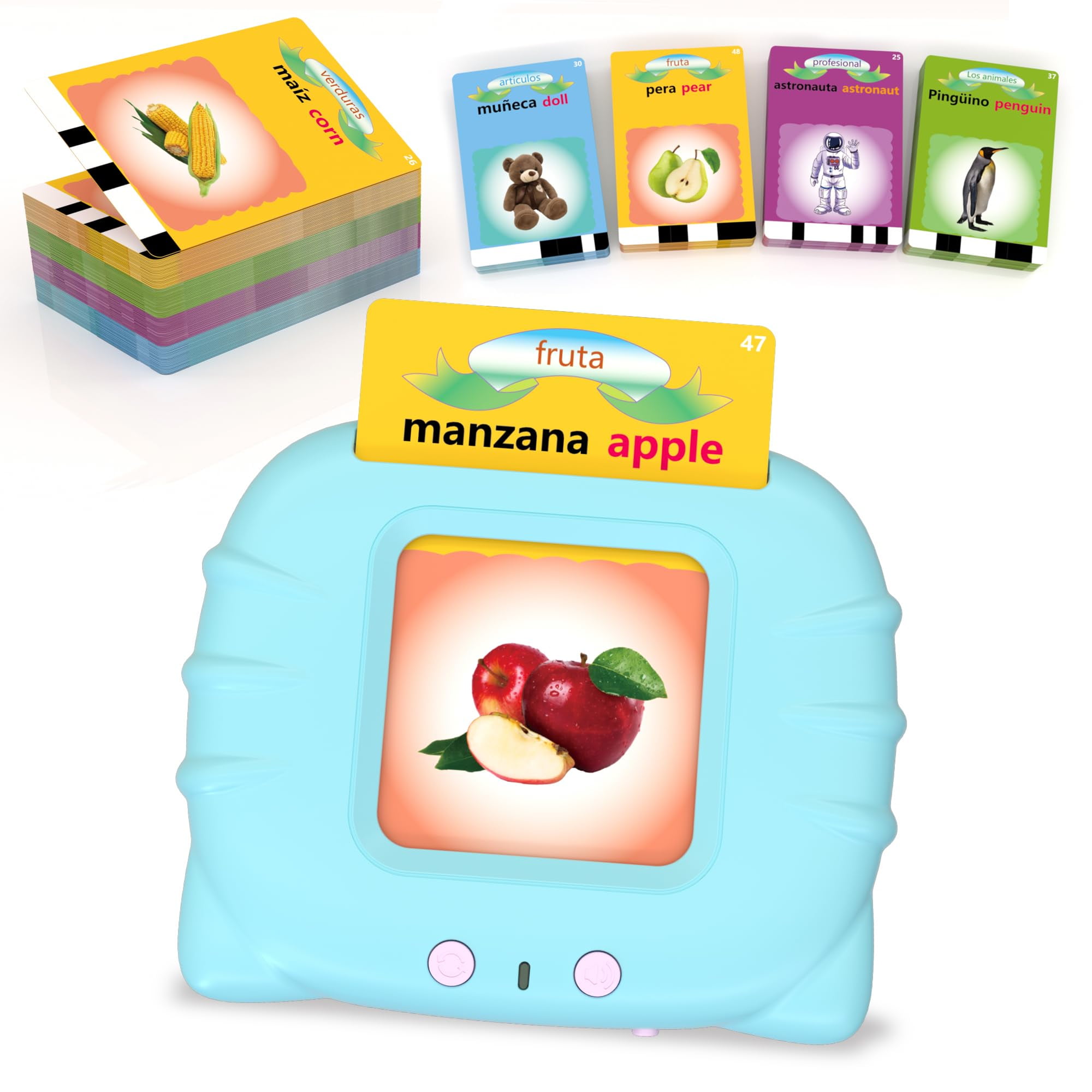 Spanish Learning Flash Cards AIF4 for Toddlers 2-4 Years Bilingual ...