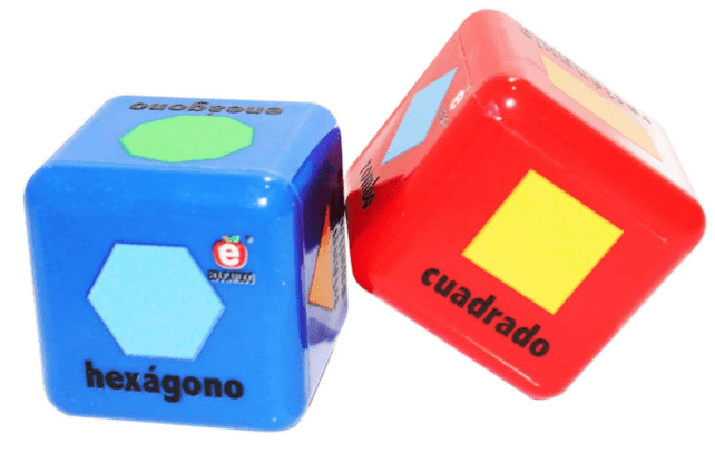 Spanish Math-Geometric Dice (Dados de Figuras Geométricos) - Walmart.com