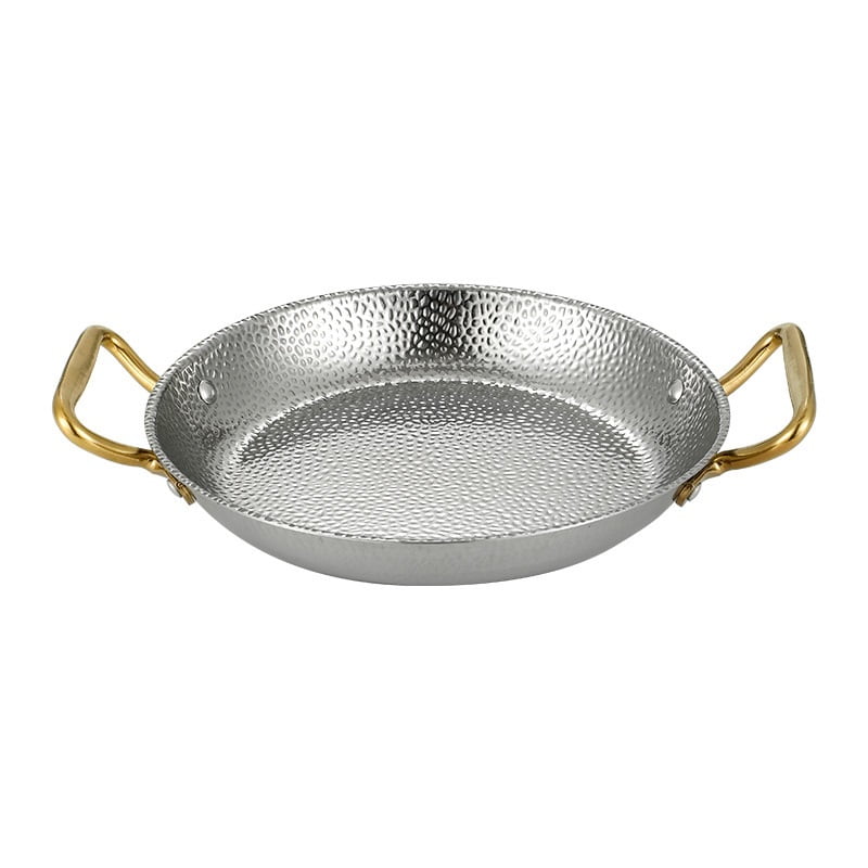 Spanish Paella Pan, Professional Stainless Steel Double Ears Pan ...