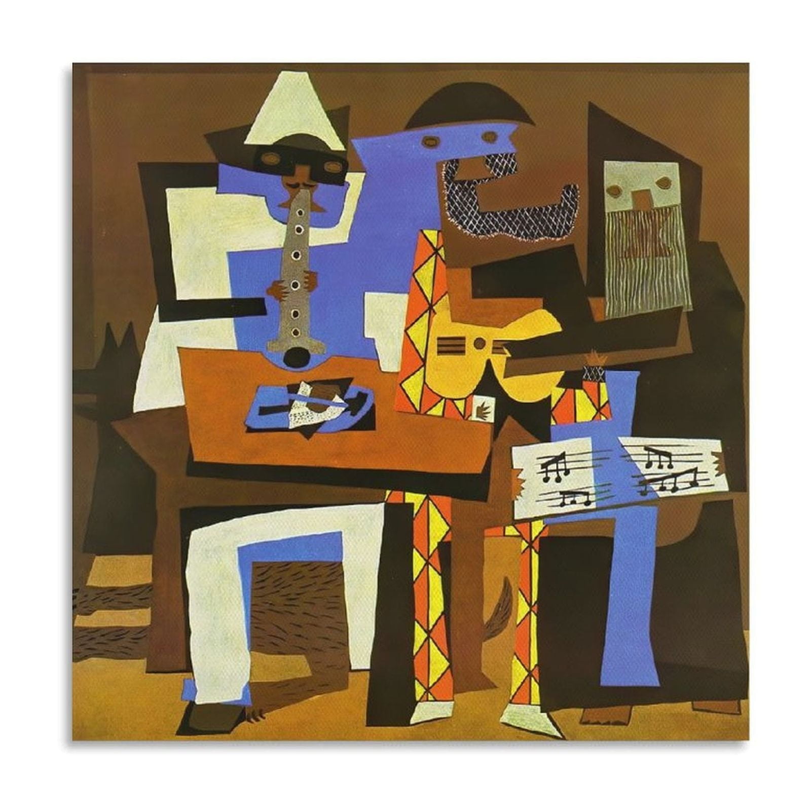 Spanish Painter Pablo Picasso Three Musicians Poster Artworks Canvas ...