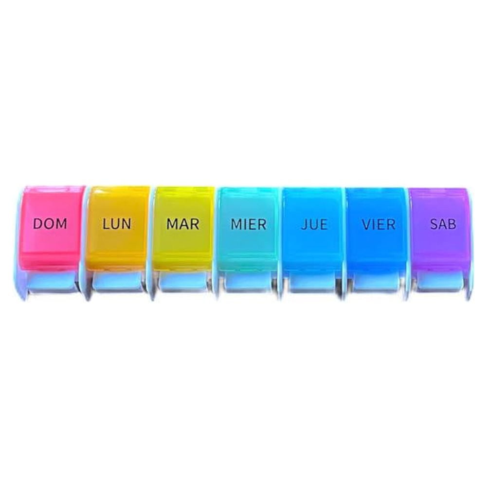 Spanish Pill Box 7 Day Weekly Organizer Large, One Time a Day, Weekly ...