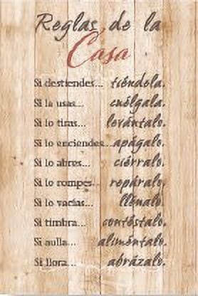 DEXSA Reglas De La Casa - Rules of the House - Inspirational Saying in ...