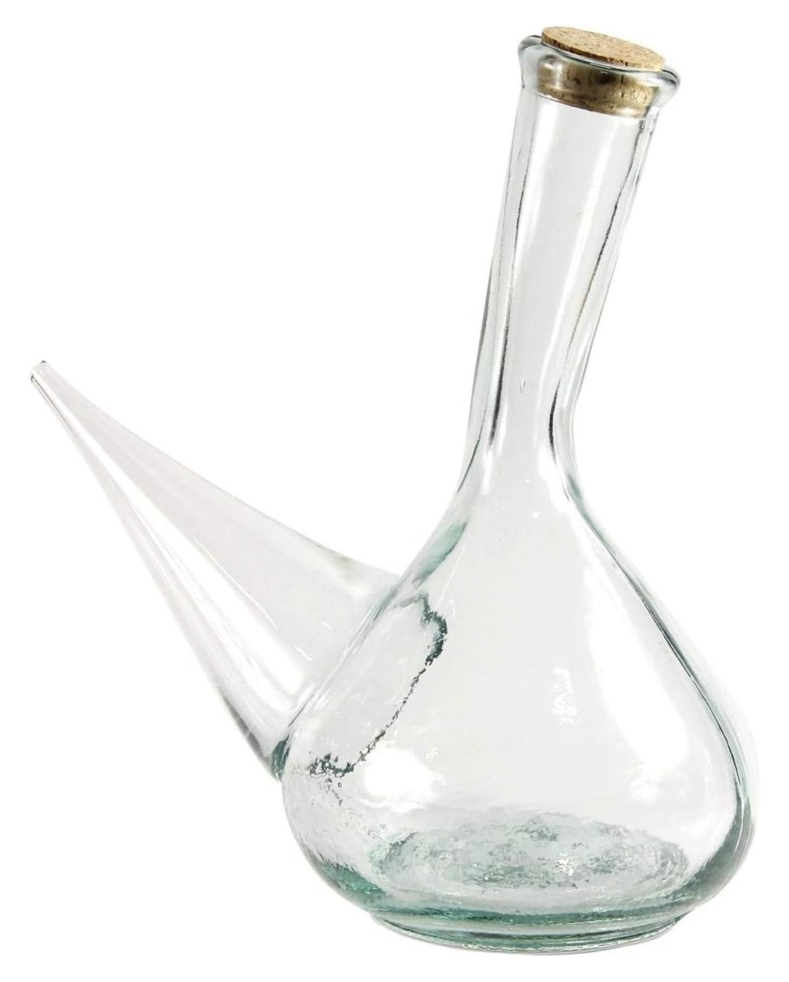 Spanish Porron Glass Decanter 1 Liter (1000mL) – Hand Blown Wine ...