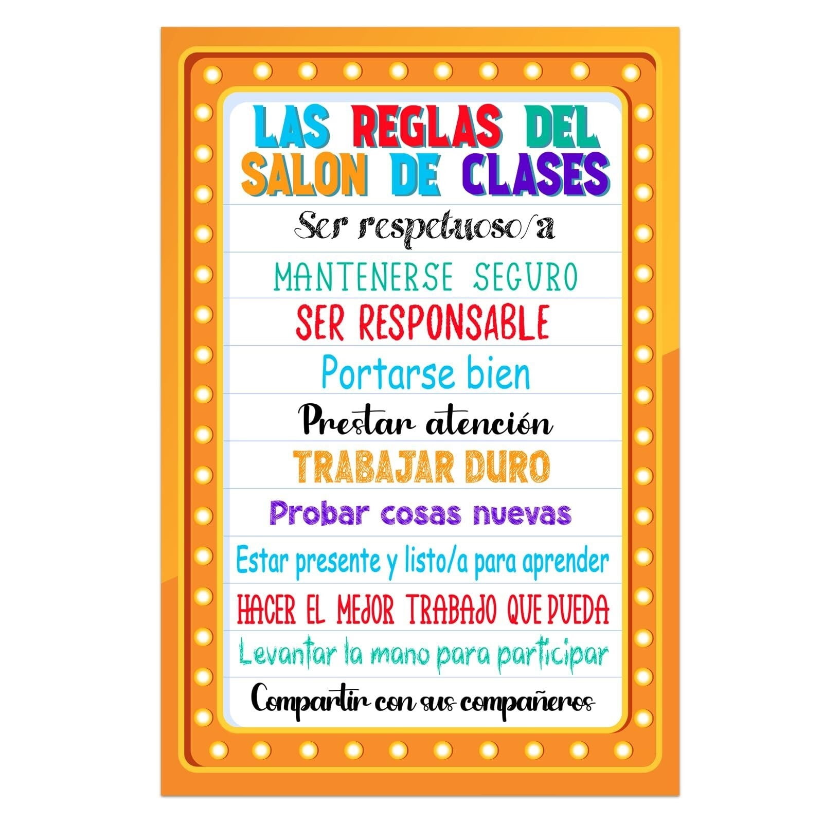 Spanish Posters for Classroom Decor - Spanish Classrooms Rules Posters Motivational Español ...