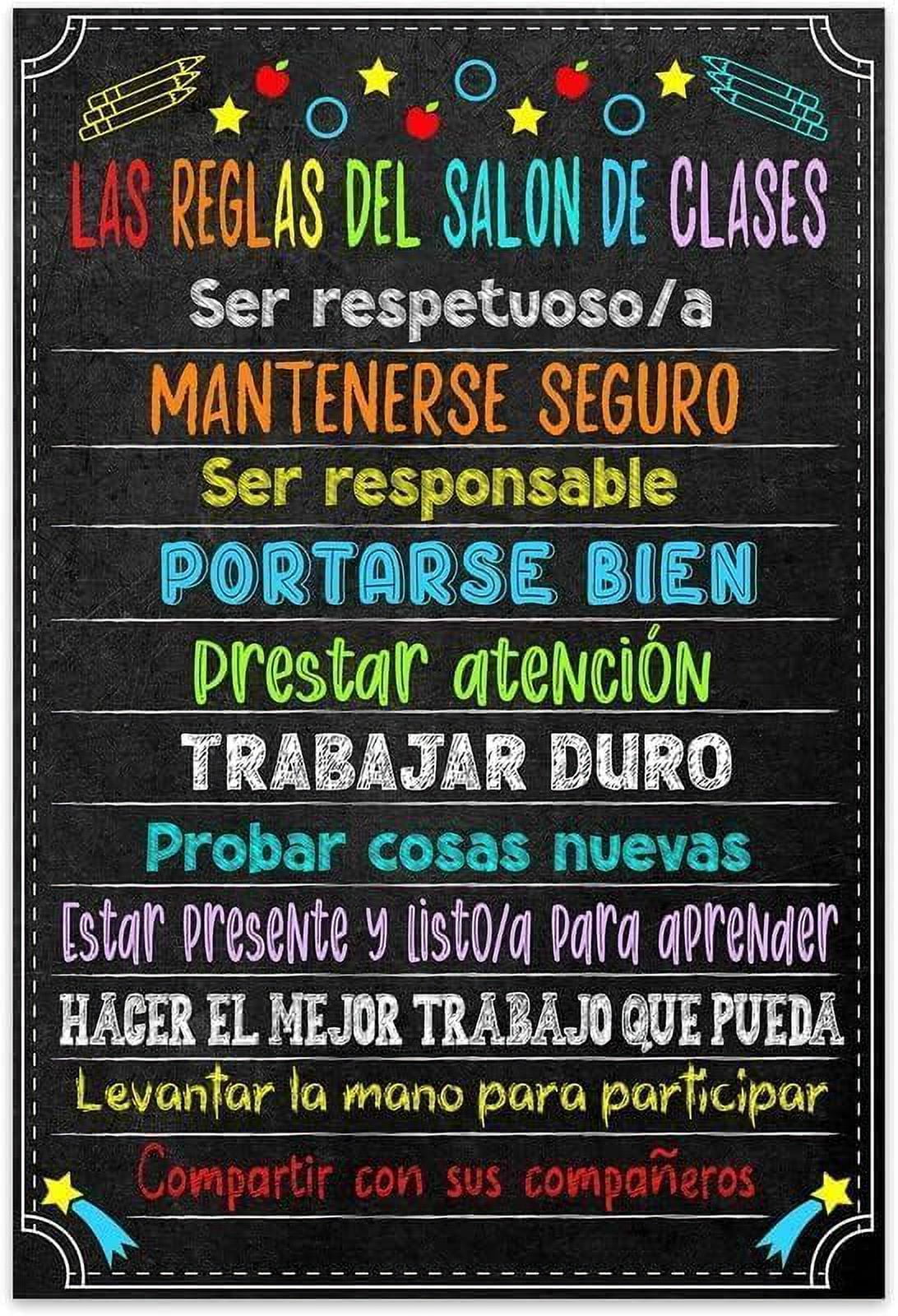 Spanish Posters For Classrooms Decorations Motivational Spanish Class ...
