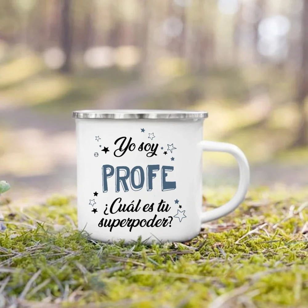 Spanish Print Mug Coffee Tea Cups Drinks Water Cup Teacher Life Enamel ...