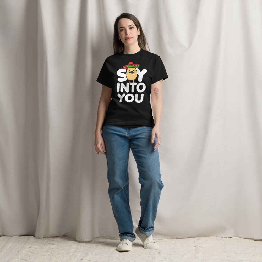 Spanish Pun Soy Bean Soy Into You Cute Food Pun Design Unisex classic tee (2XL) - Walmart.com