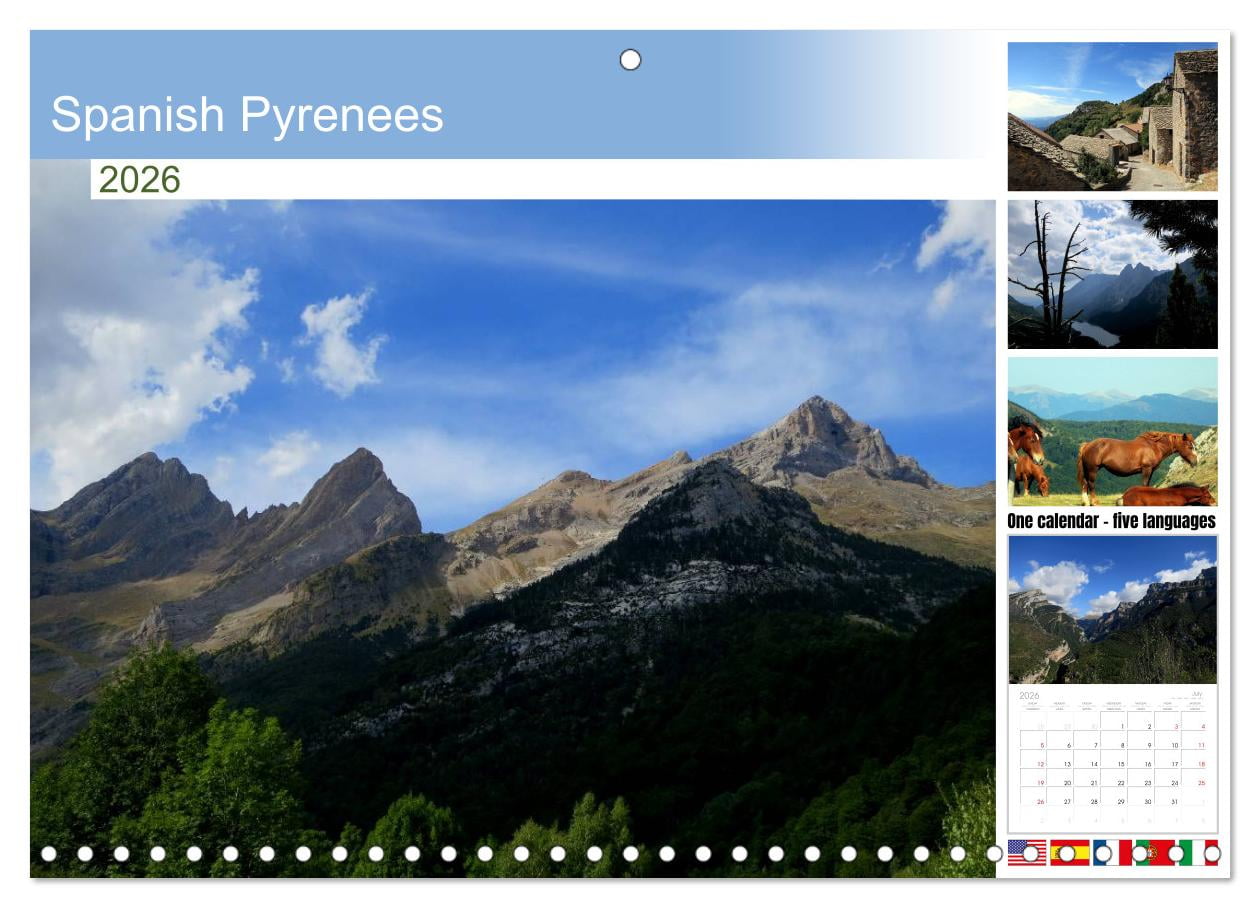 Spanish Pyrenees (Monthly Wall Calendar 2026 11.7 x 16.5 (open ...