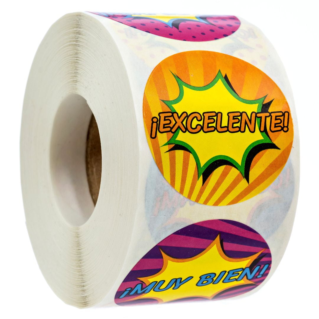 Spanish Reward Stickers / 500 Espanol Reward Stickers / 8 Alternating ...