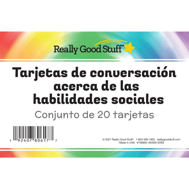 Spanish Social Skills Discussion Cards (Tarjetas de conversacion acerca ...