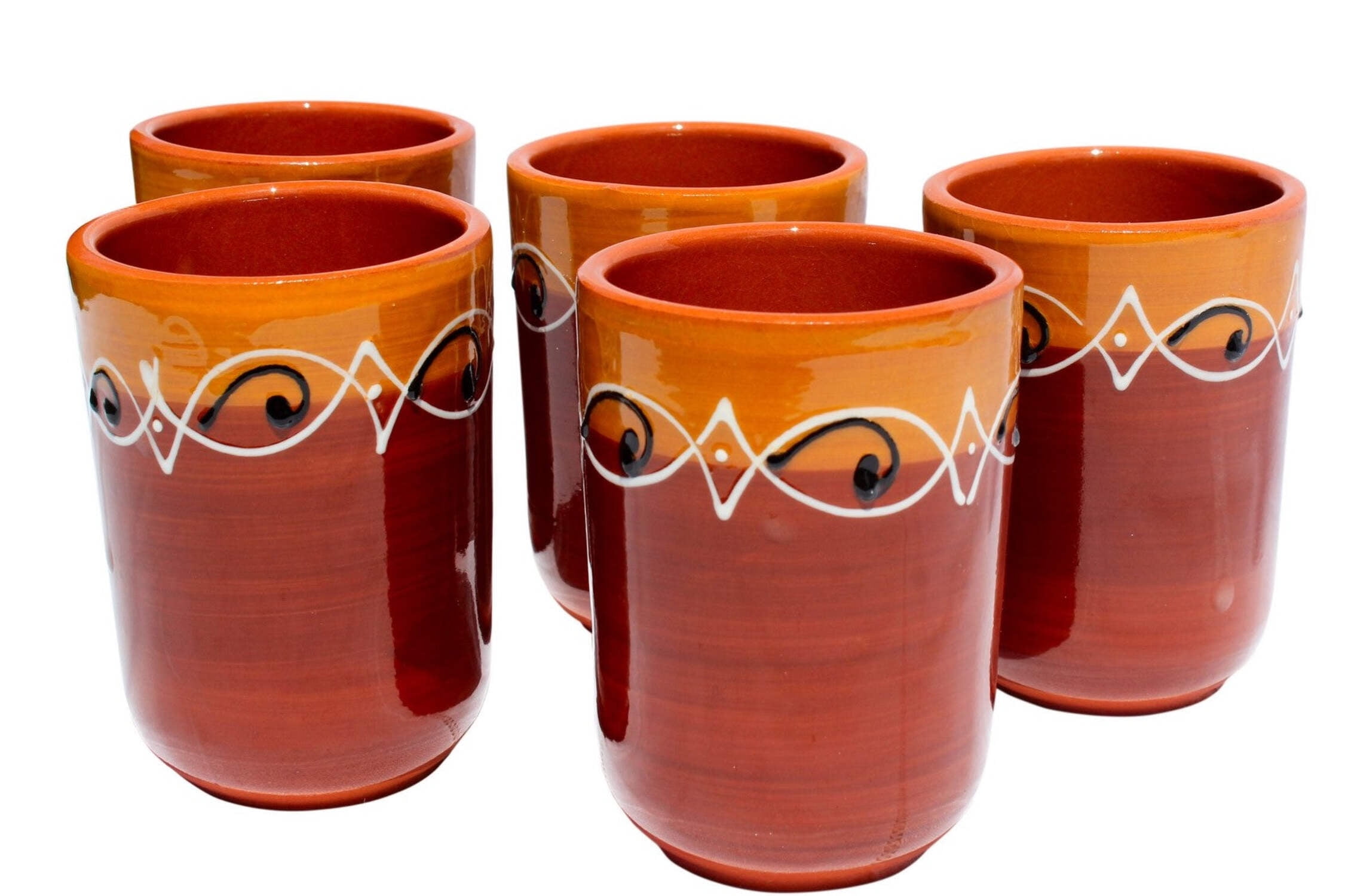 Spanish Sunset Cups, Set of 5 - Hand Painted From Spain - Walmart.com