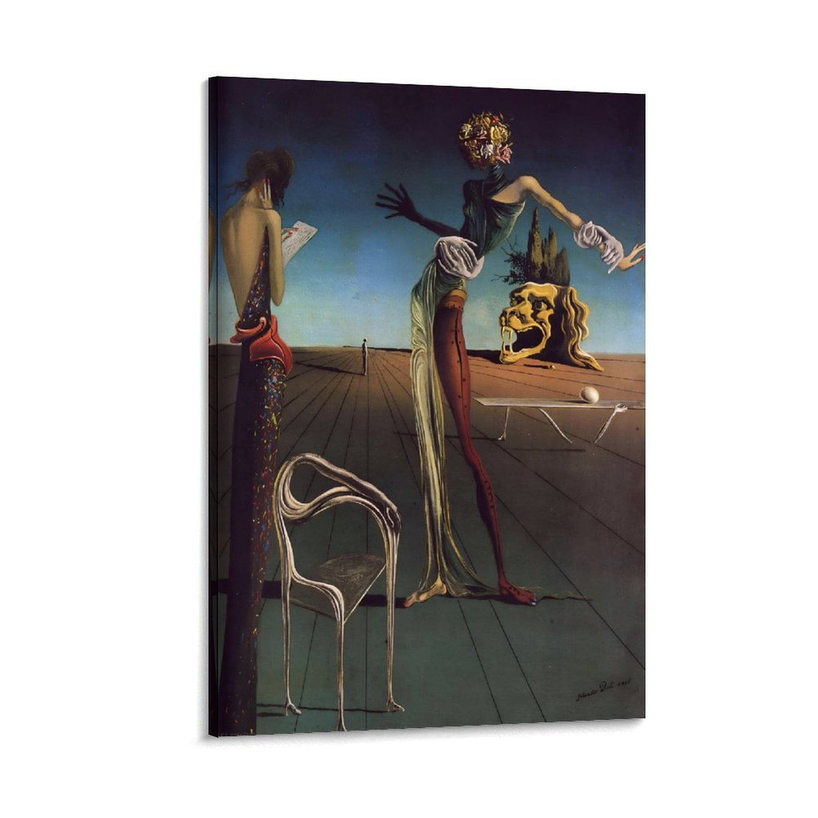 Spanish Surrealist Artist Salvador Dalí Woman with A Head of Roses ...