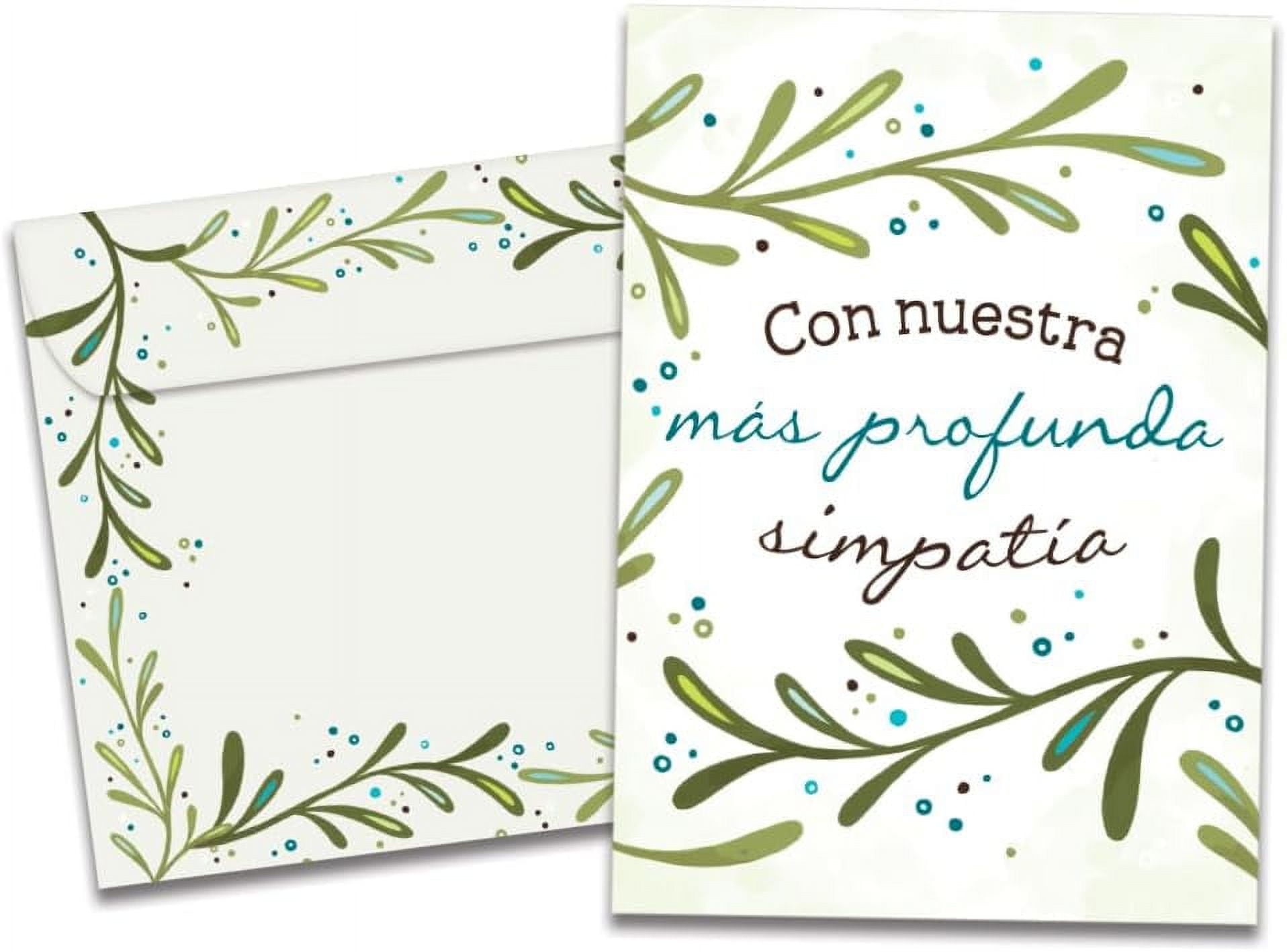 Spanish Sympathy Cards Artful Designs 1 Card + Matching Envelopes Made ... Spanish Sympathy Cards Artful Designs 1 Card + Matching Envelopes Made ...