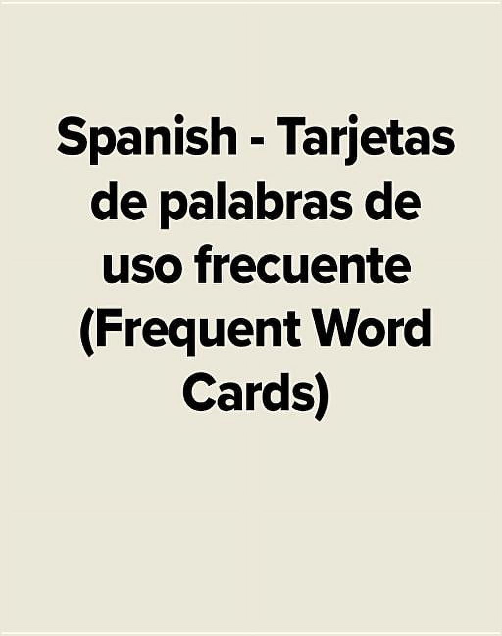 Spanish - Tarjetas de Palabras de USO Frecuente (Frequent Word Cards ...