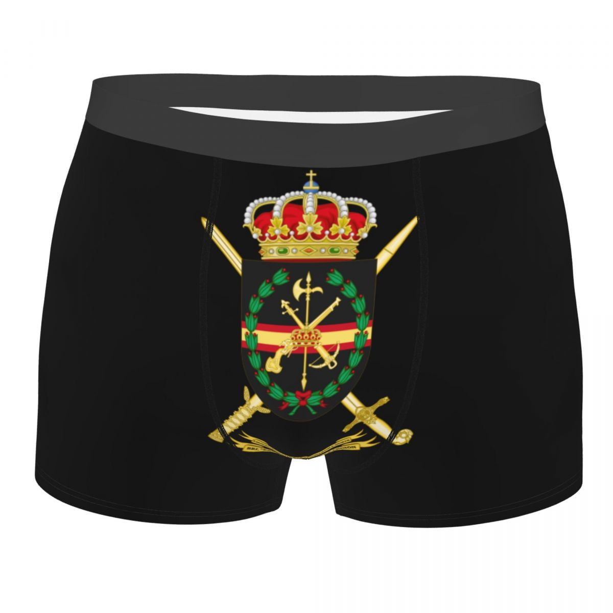 Spanish Underwear Men Sexy Printed Customized Spain Coat of Arms Boxer ...