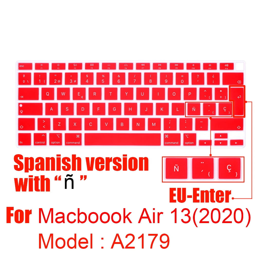 Spanish Version Keyboard Cover Skin Protector for MacBook Air 13 inch ...
