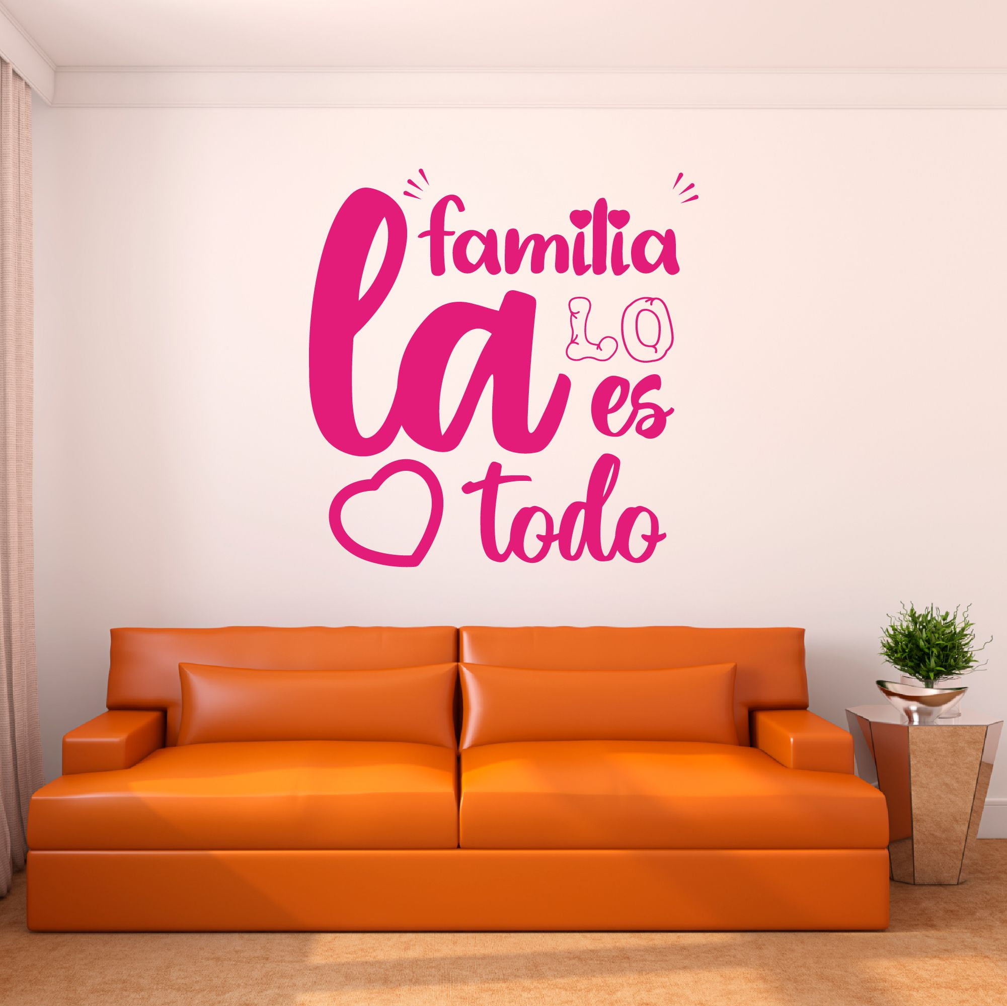 Spanish Wall Decals for Family Living Room - La familia lo es todo ...