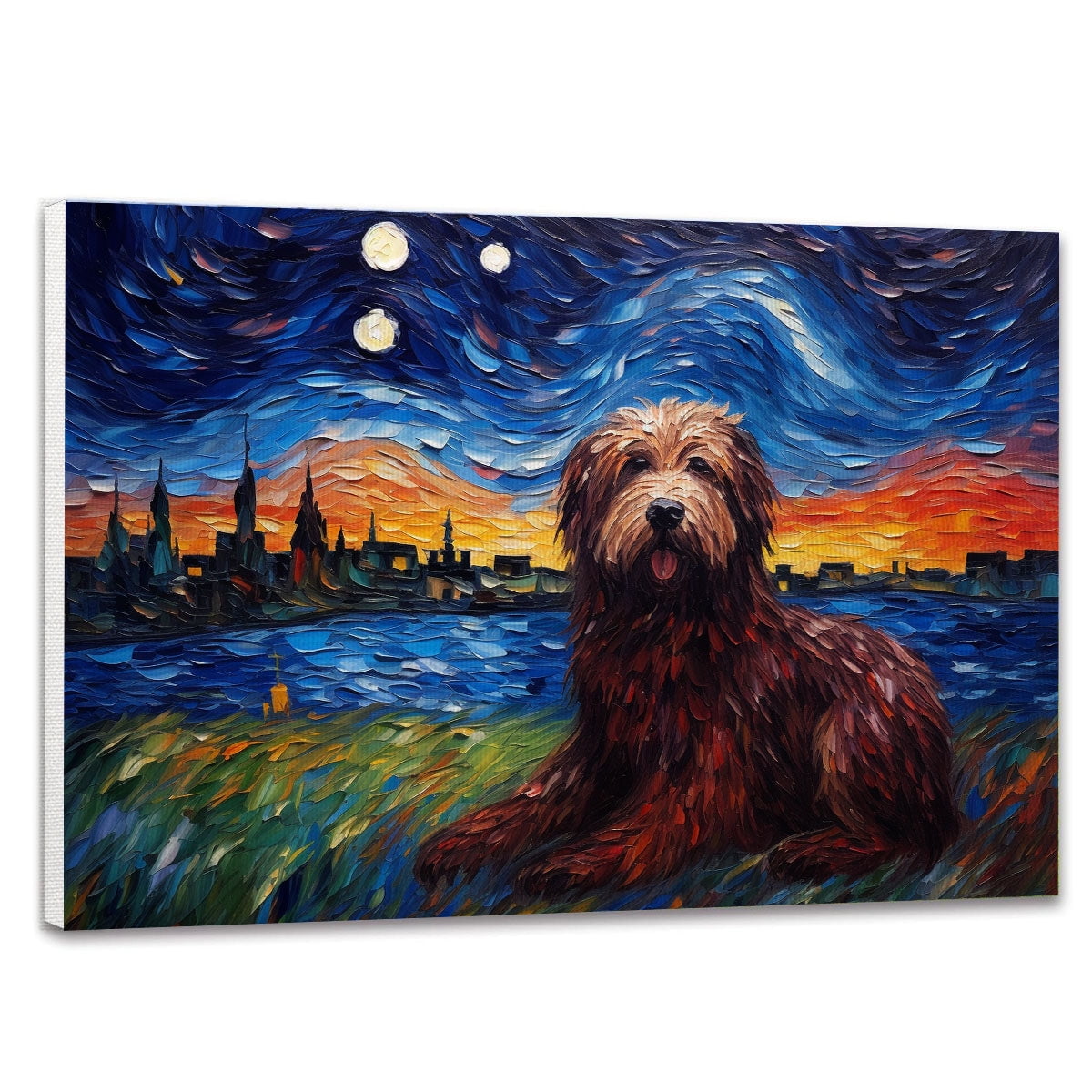 Spanish Water Pet 11X17 Unframed Starry Night Van Gogh Inspired dog ...