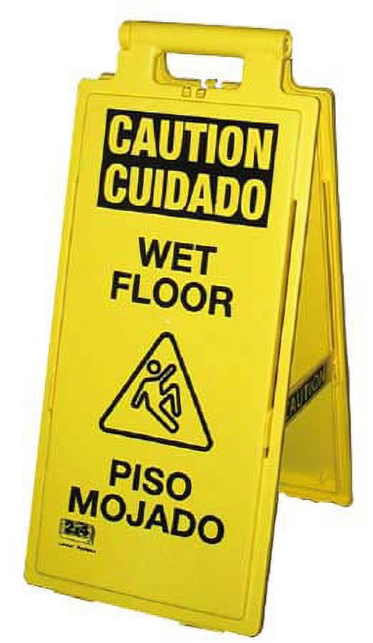 Cortina Safety Products 03-600-36 24" Floor Warning Sign, Wet Floor ...