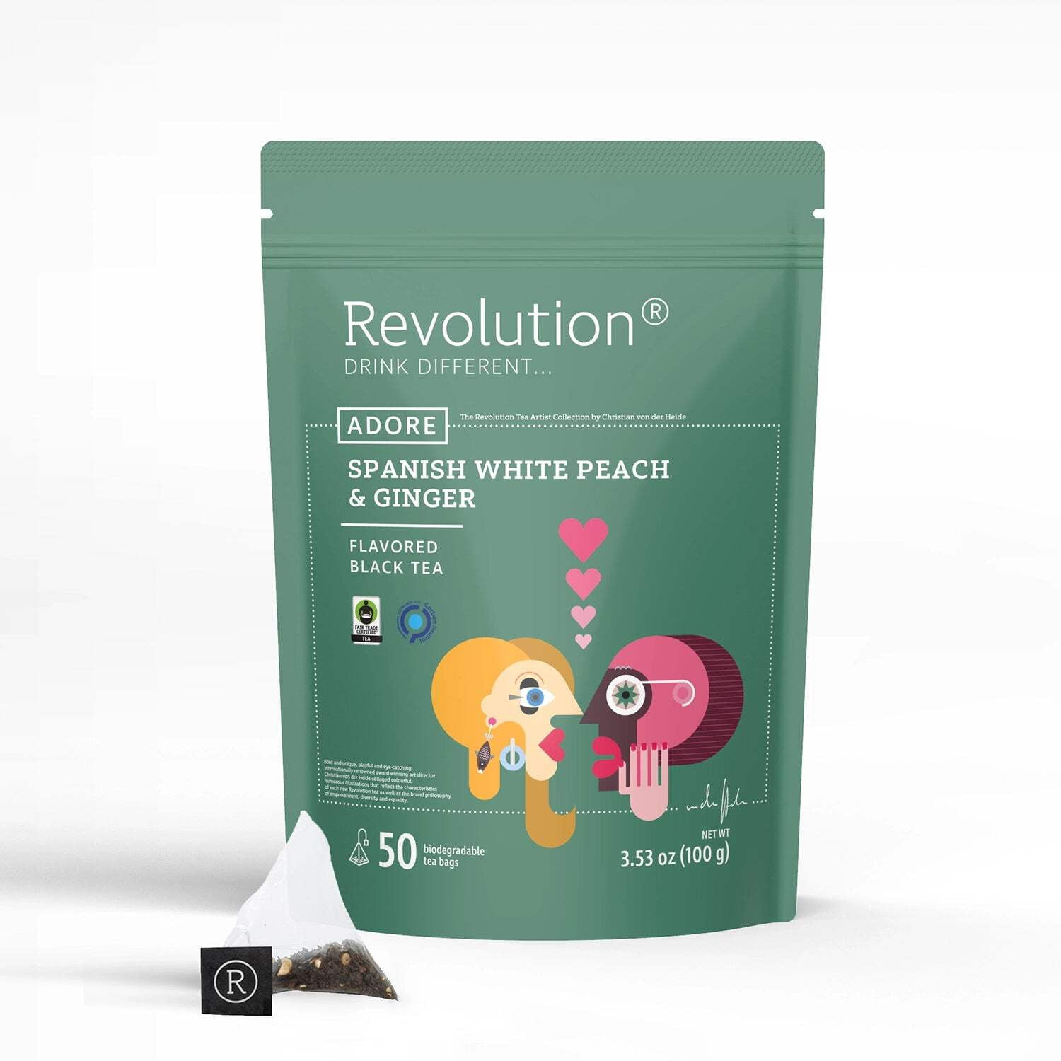 Revolution Tea Spanish Peach & Ginger Black Tea, Naturally Flavored ...