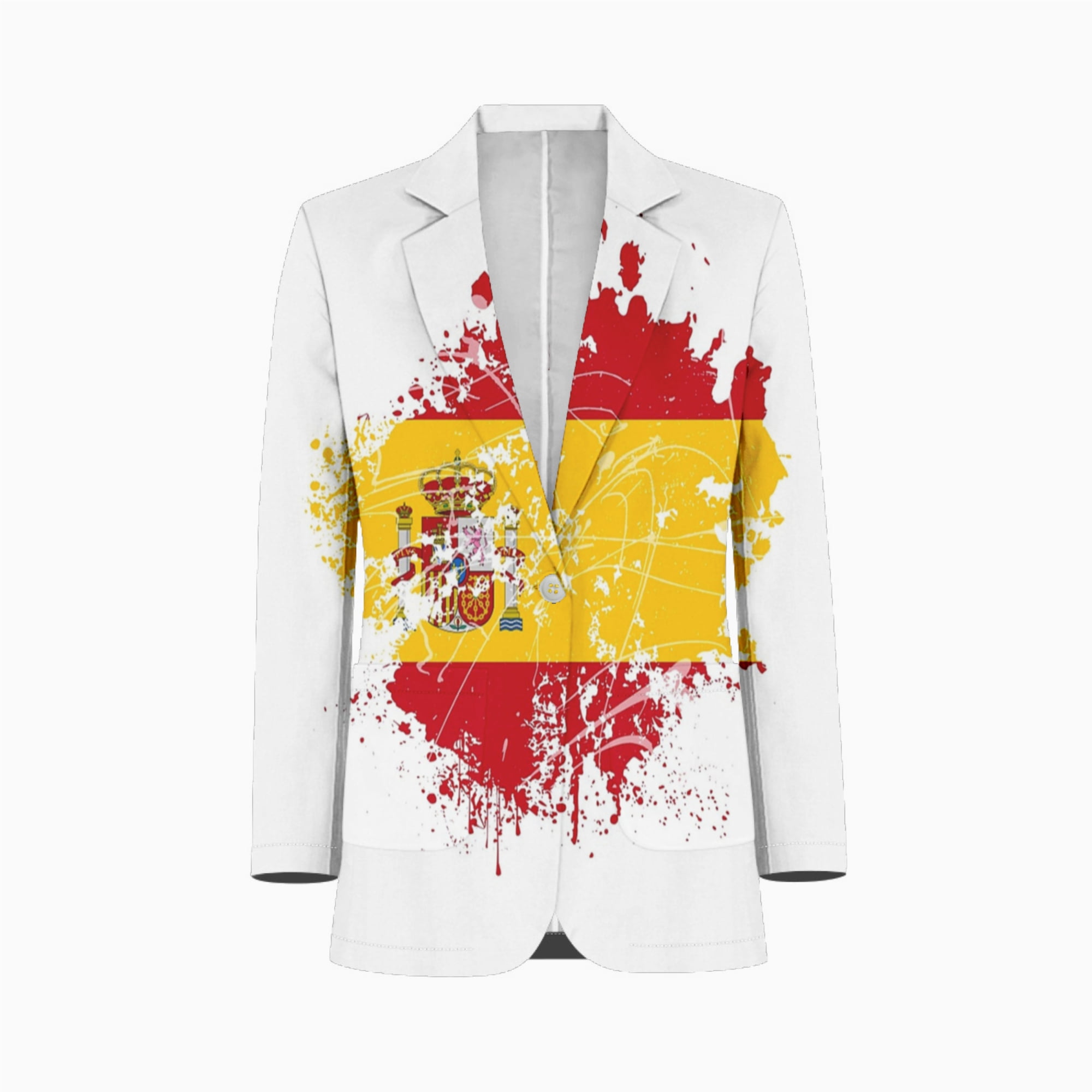 Spanish flag Customized Men's Suits full man Shawl Collar Gentleman ...