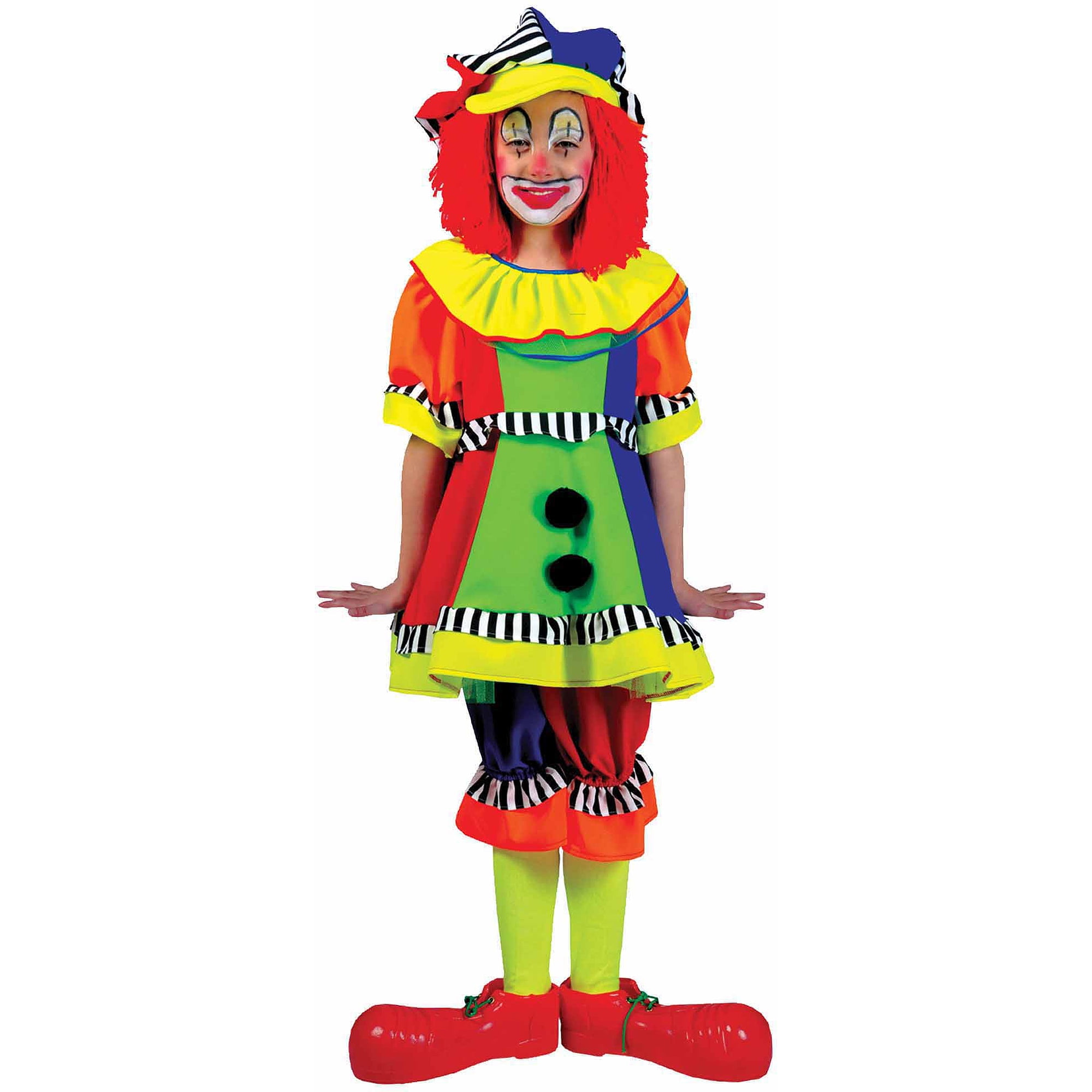 Spanky Stripes Clown Child Halloween Costume - Walmart.com