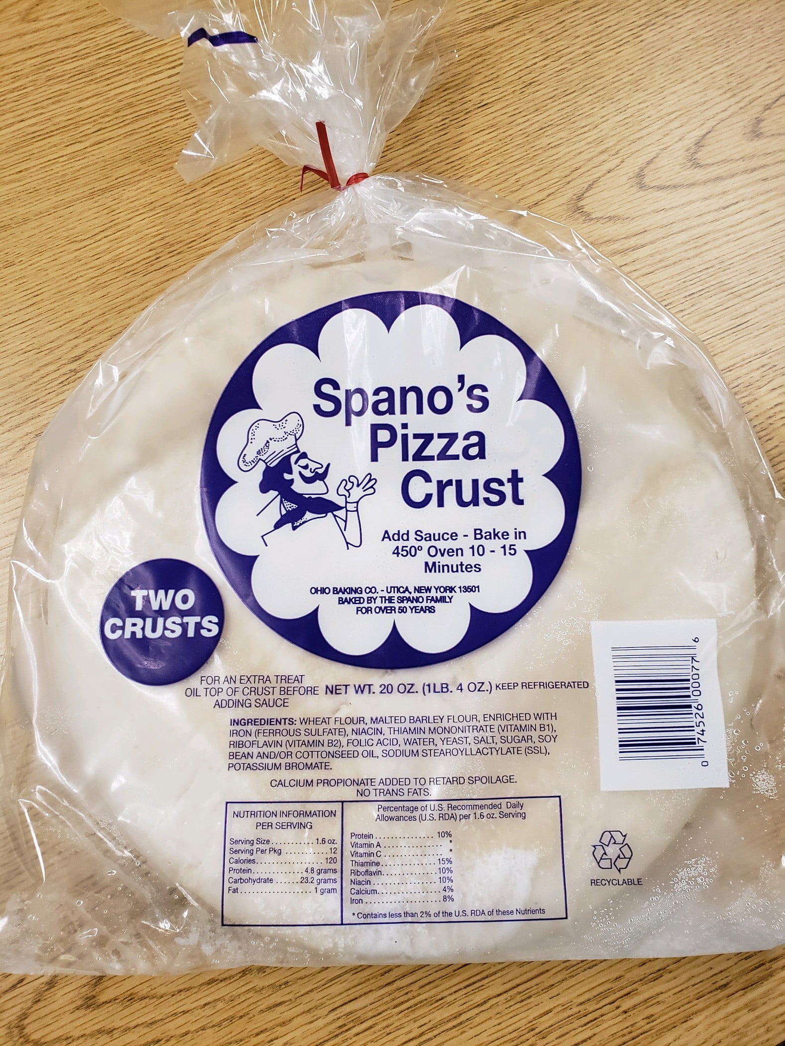 Spano 12" Pizza Crust - Walmart.com