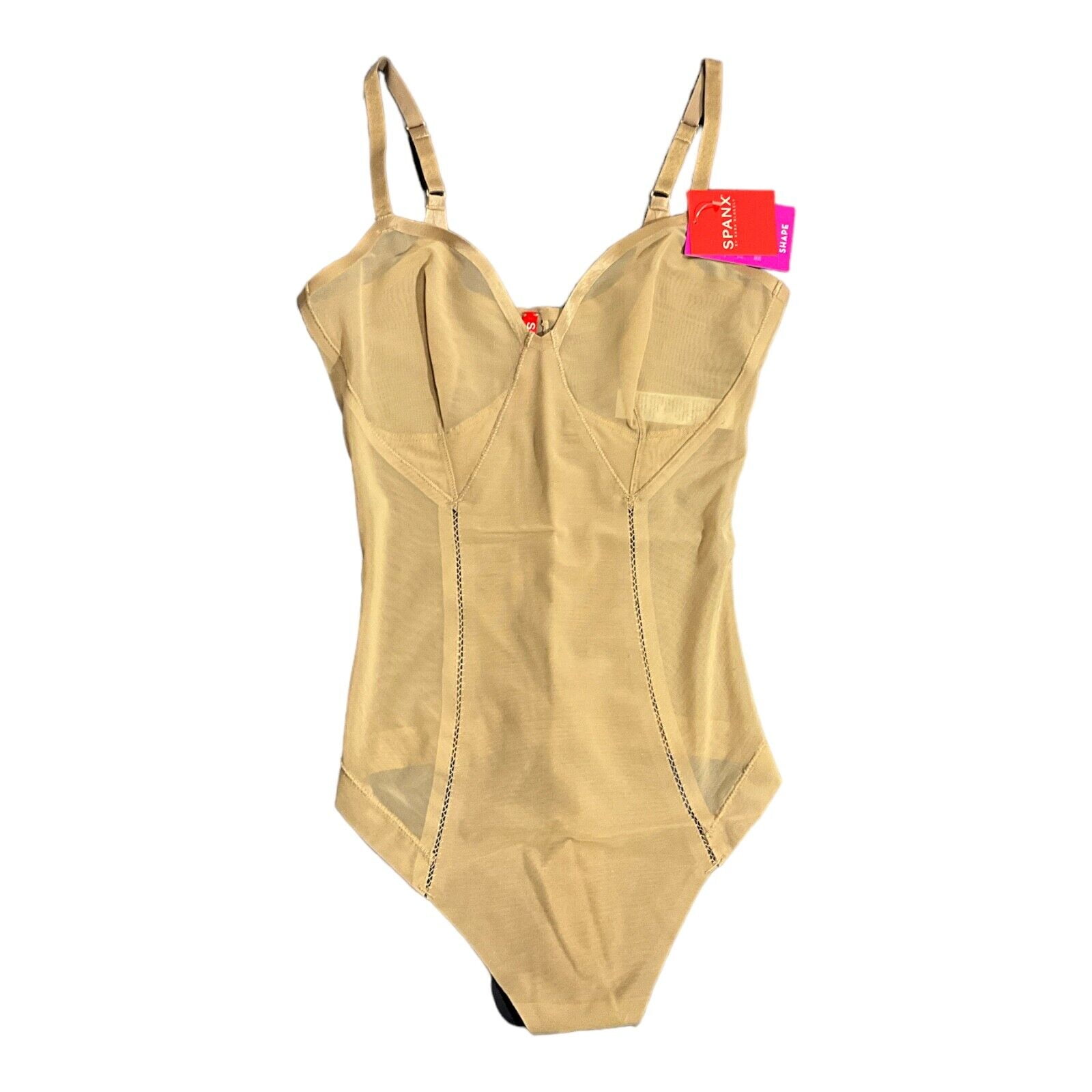 Spanx Contouring Shapewear Lightweight Thong Body Suit Sandcastle ...