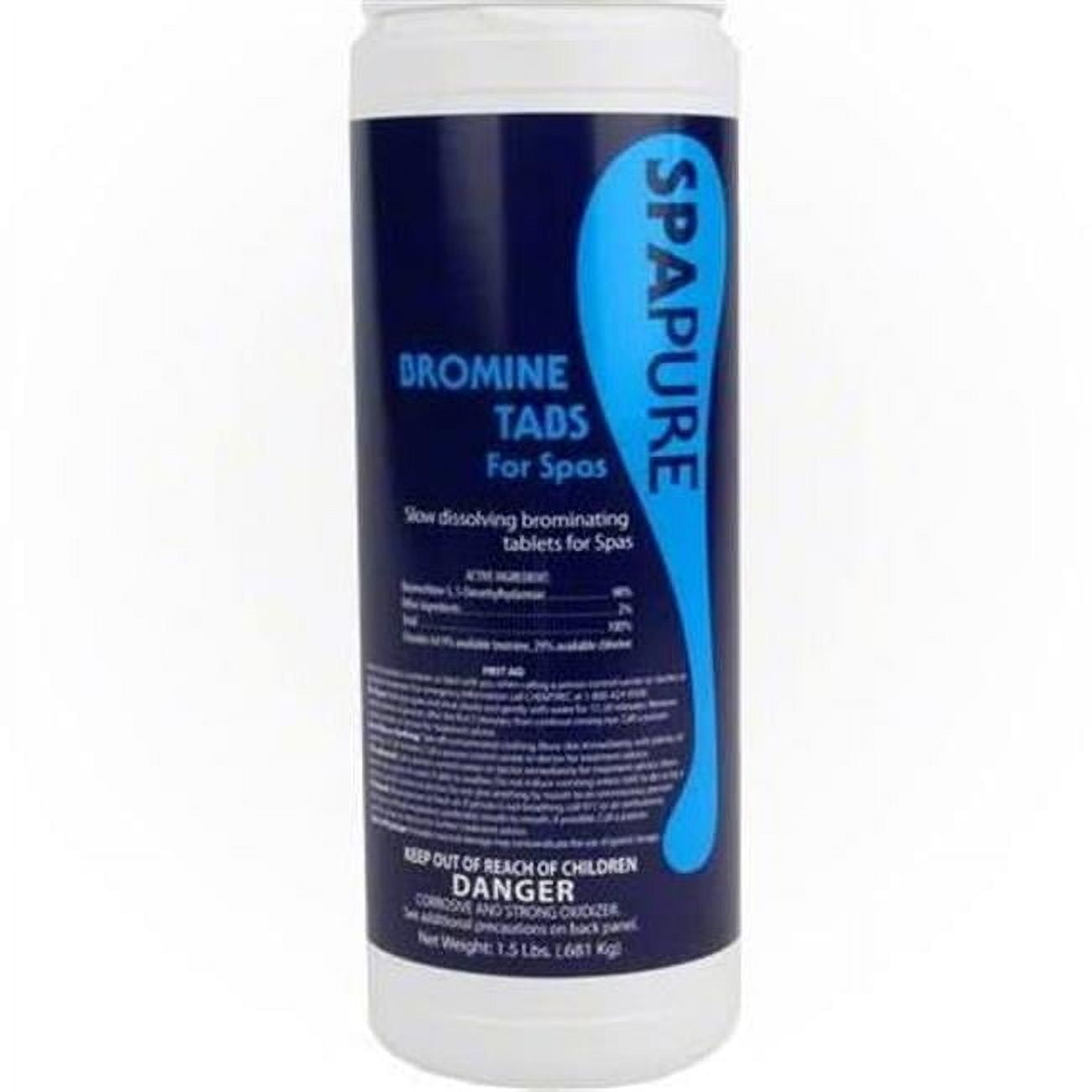 Spa Pure Bromine Tablets Sanitizes, 1.5 lbs, Fits Spa Feeders and ...