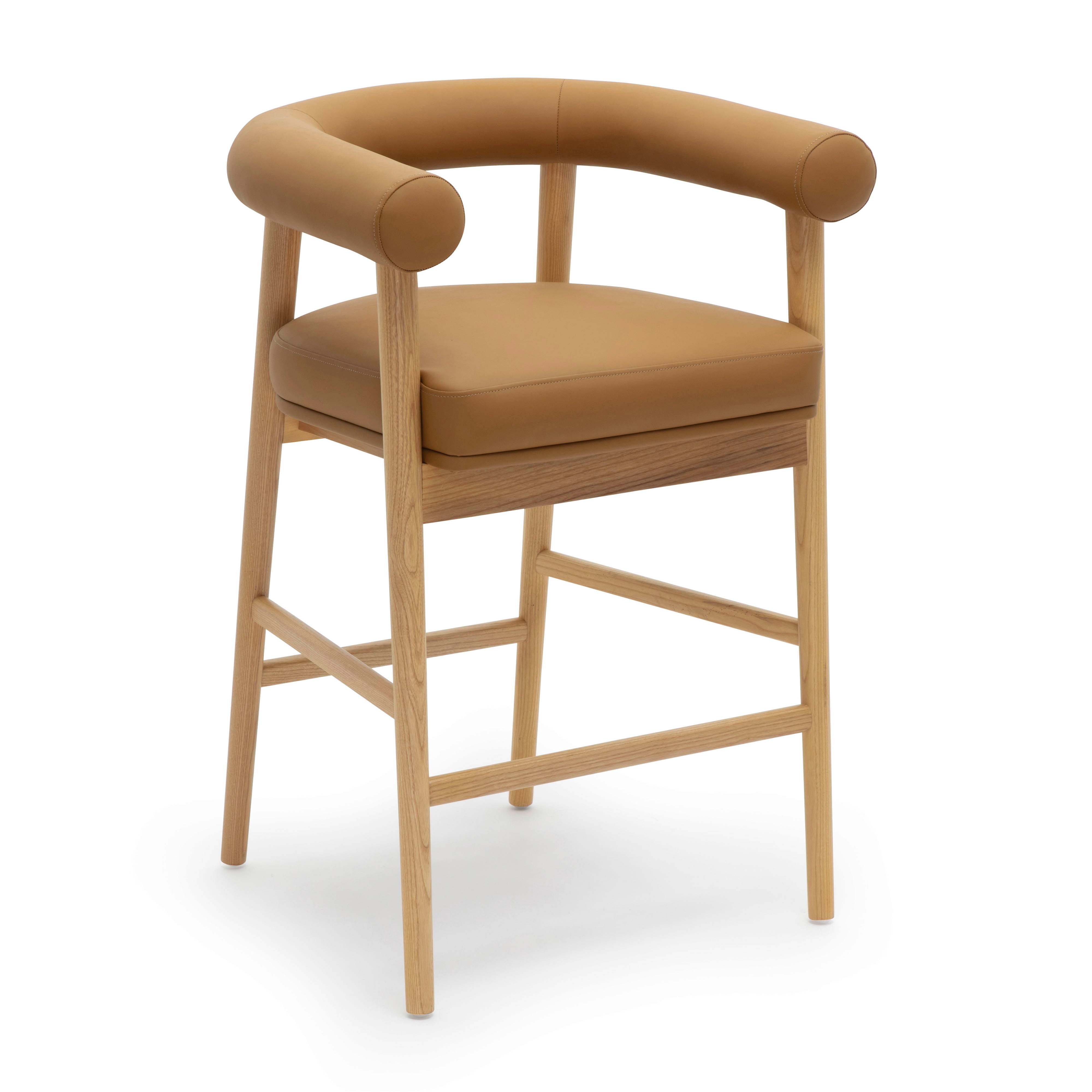 Spara Cognac Vegan Leather Counter Stool - Walmart.com