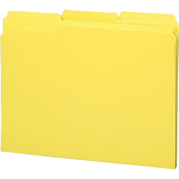 Sparco 2-ply Top Tab Letter File Folders, Yellow, 100 / Box (Quantity ...
