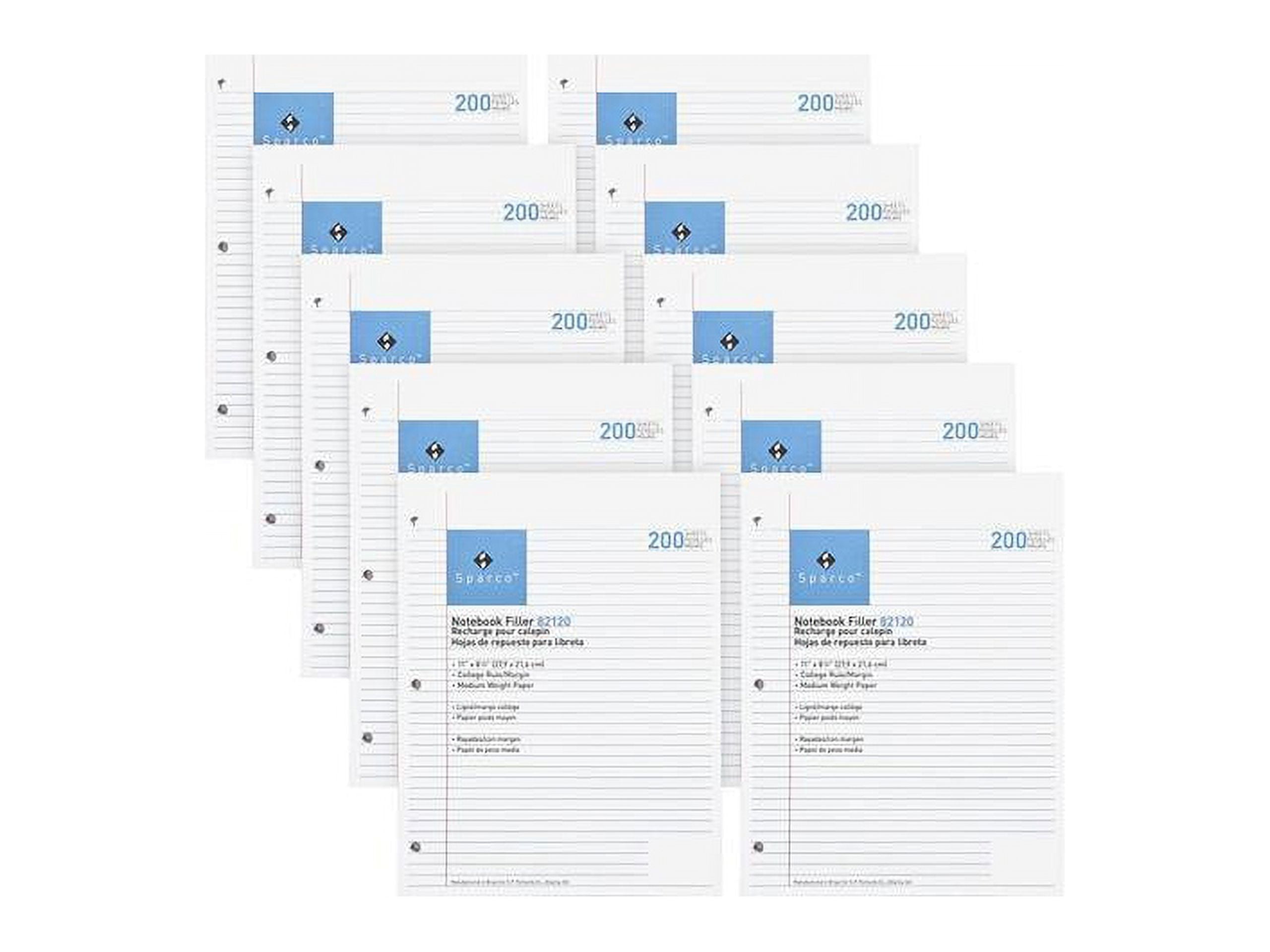 Sparco 82120BD Filler Paper, 200 Sheets/each - Walmart.com
