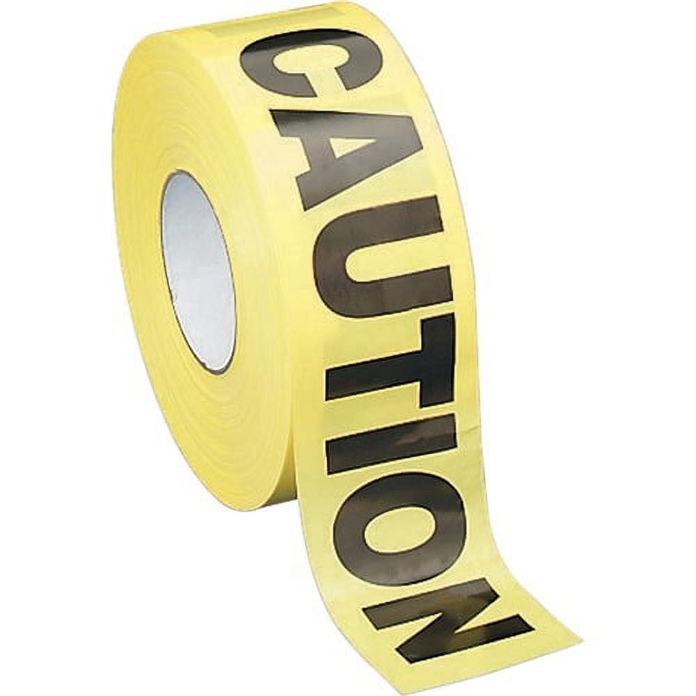 Sparco Caution Barricade Tape - 1000 ft Yellow - Black - 1 / Roll ...