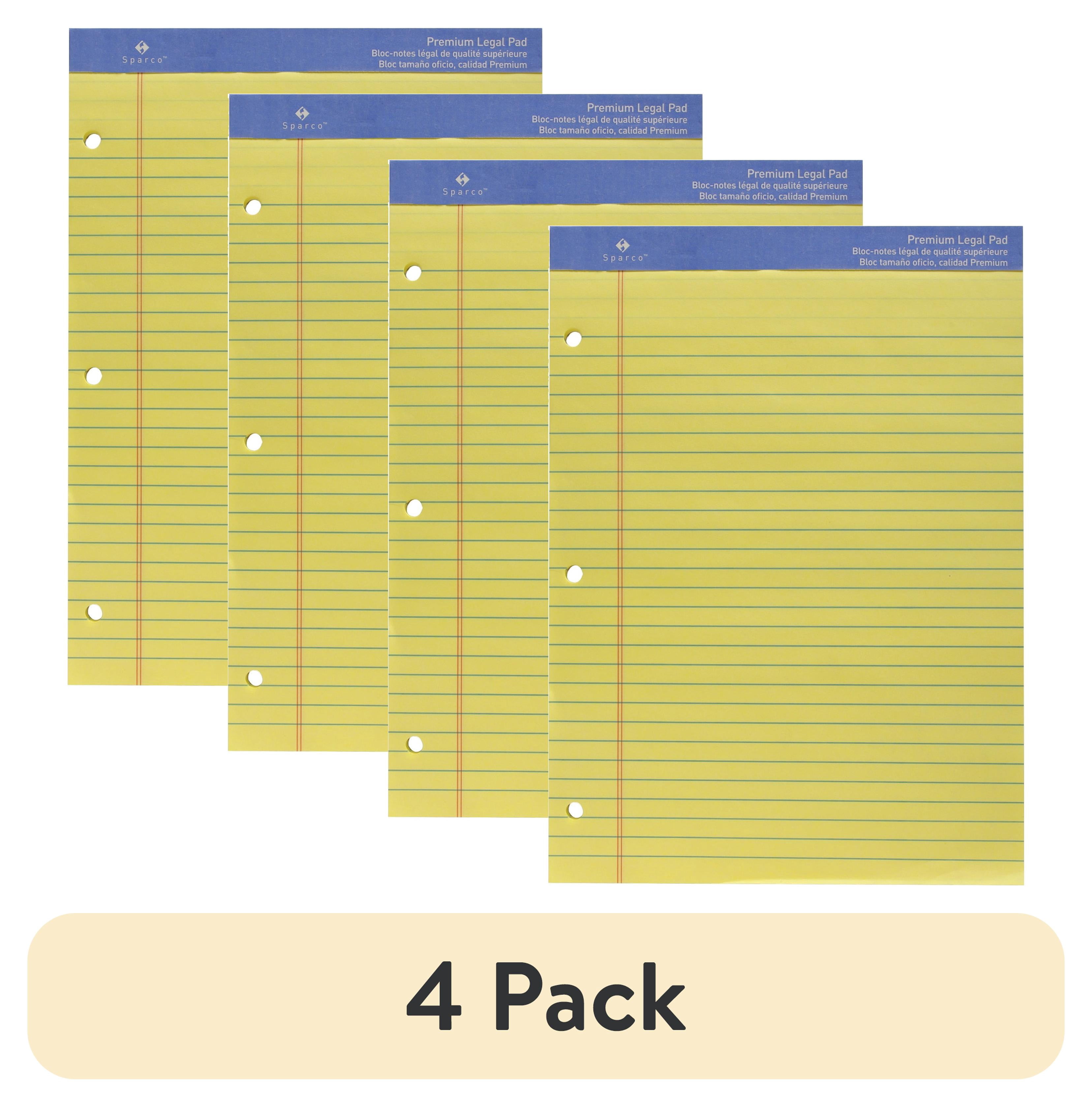 (4 pack) Sparco Legal Ruled Pad 3HPunched Perf. 50 Shts 8-1/2"x11-3/4 ...