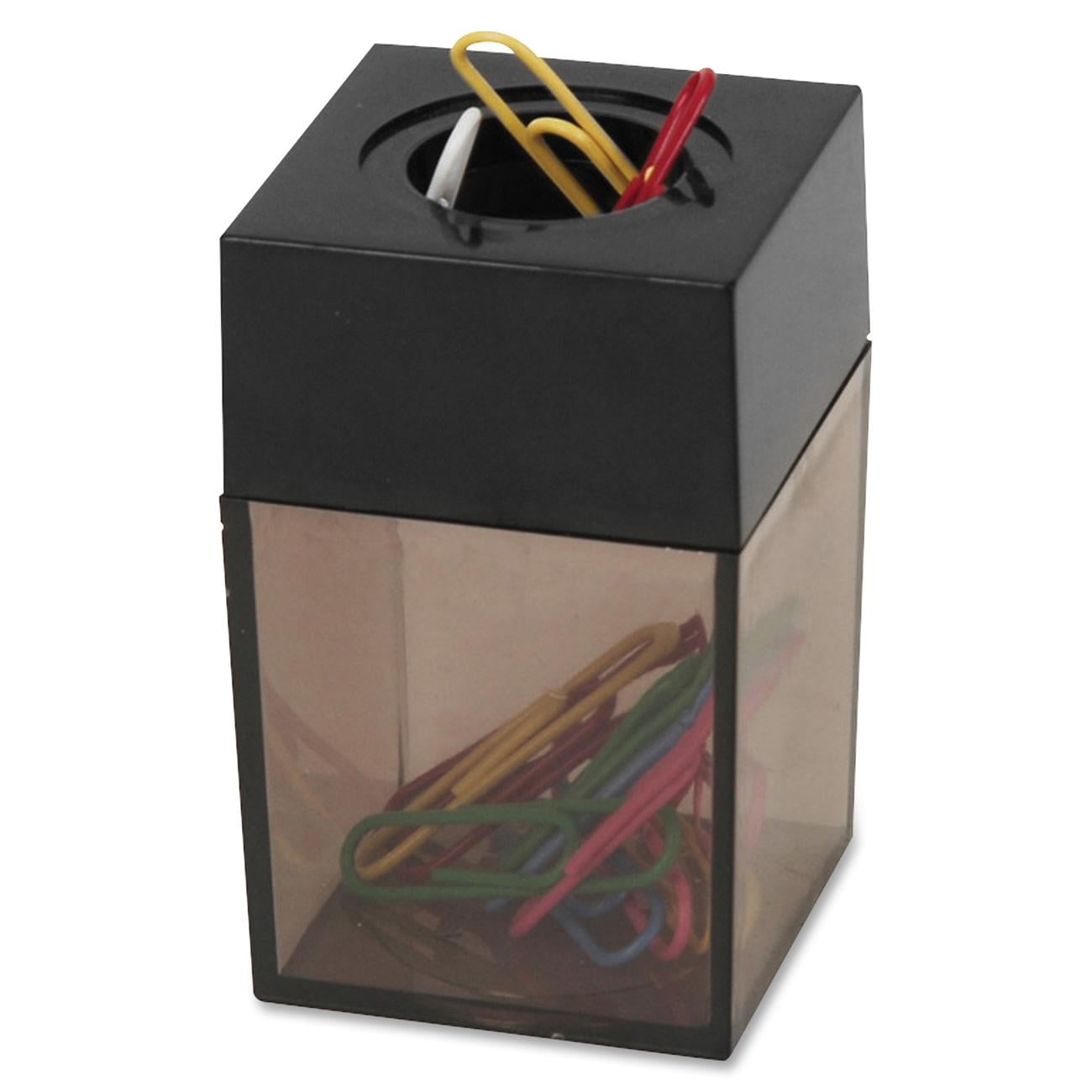 SP Richards Sparco Magnetic Paper Clip Dispenser, Smoke, Compact Design ...