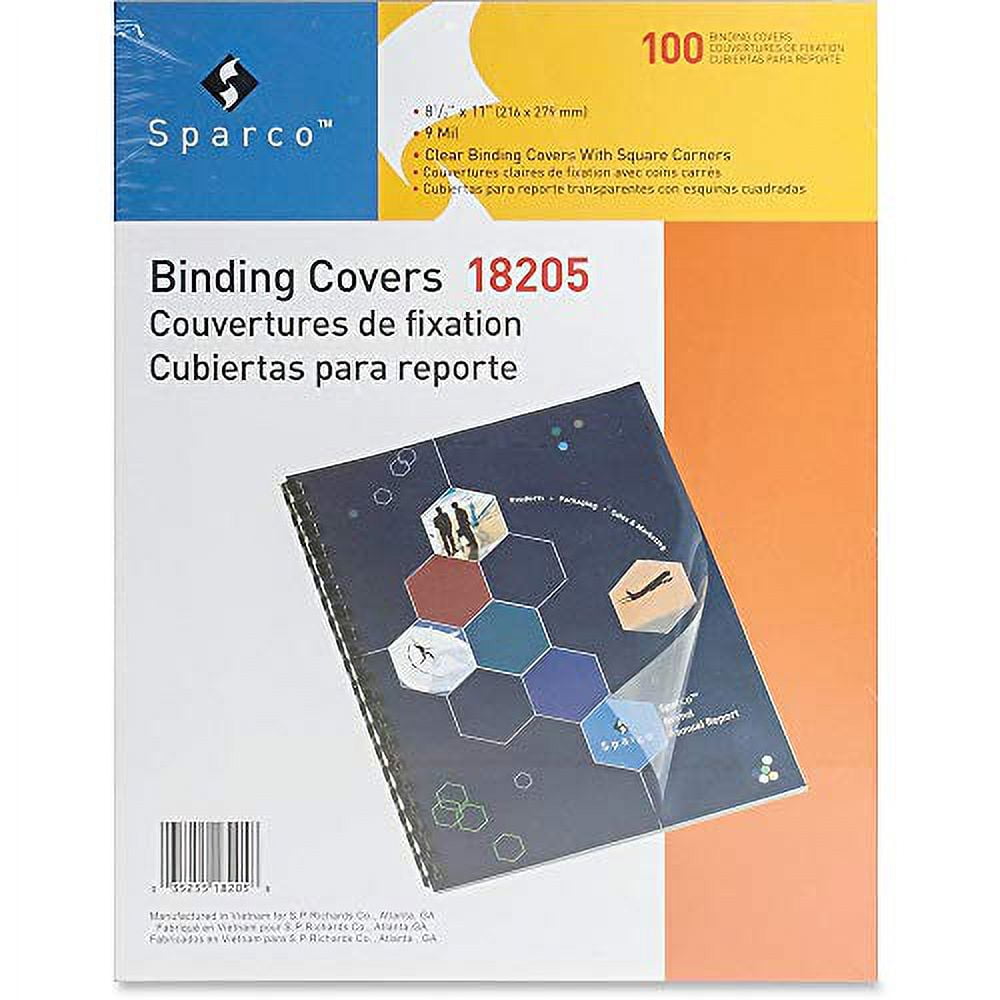 Sparco Products Plain Presentation Covers, Clear, 8 1/2-inch x 11-inch ...